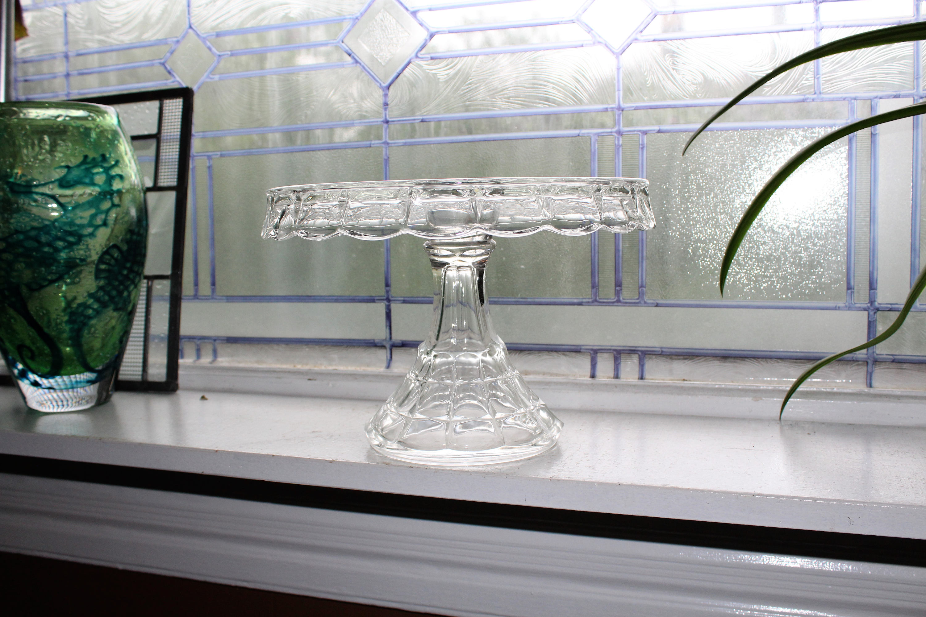 Elegant Glass Cake Stand Vintage Dessert Stand