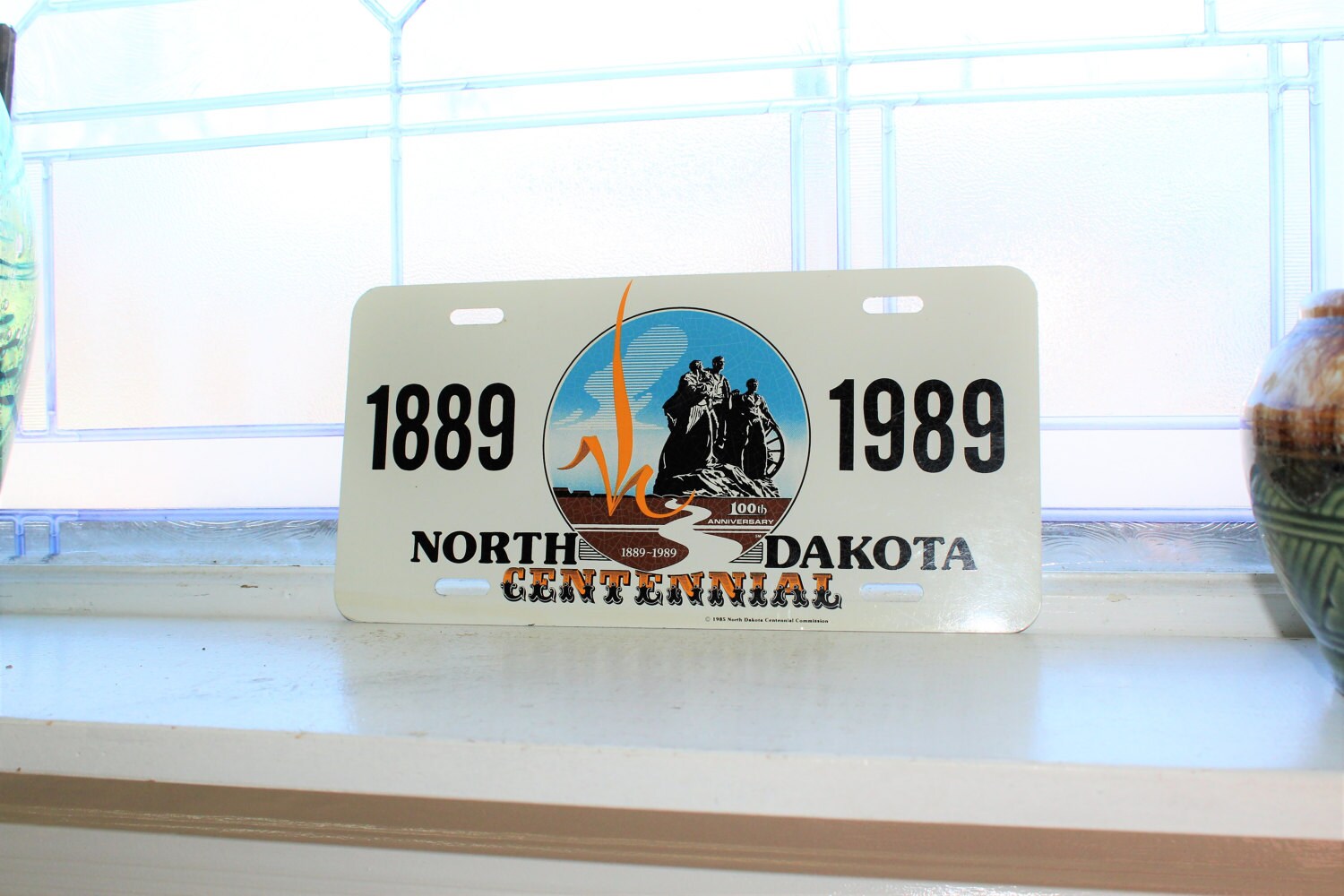 Vintage 1989 North Dakota License Plate Centennial