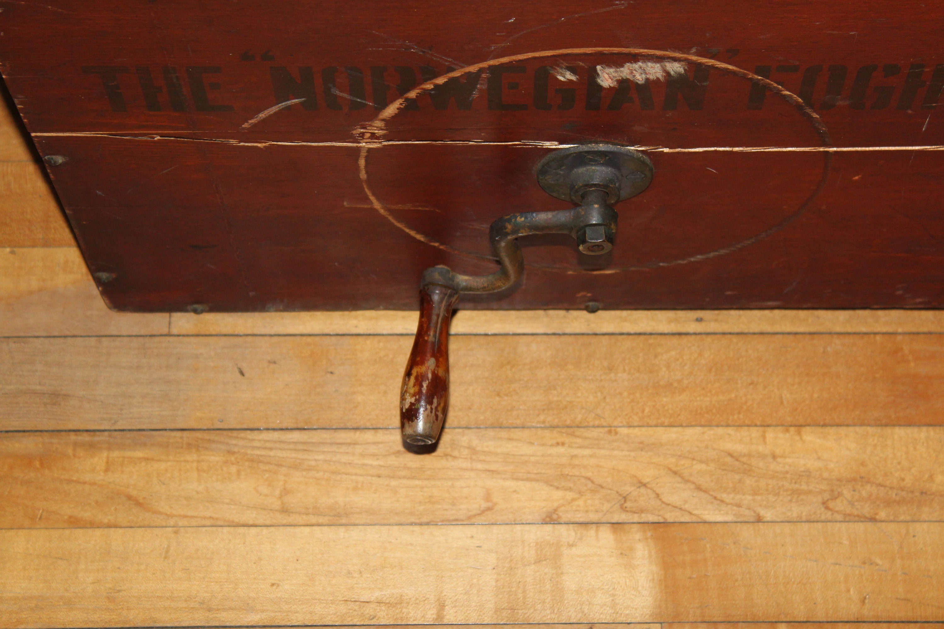 Antique Norwegian Foghorn Wood Maritime Nautical Device