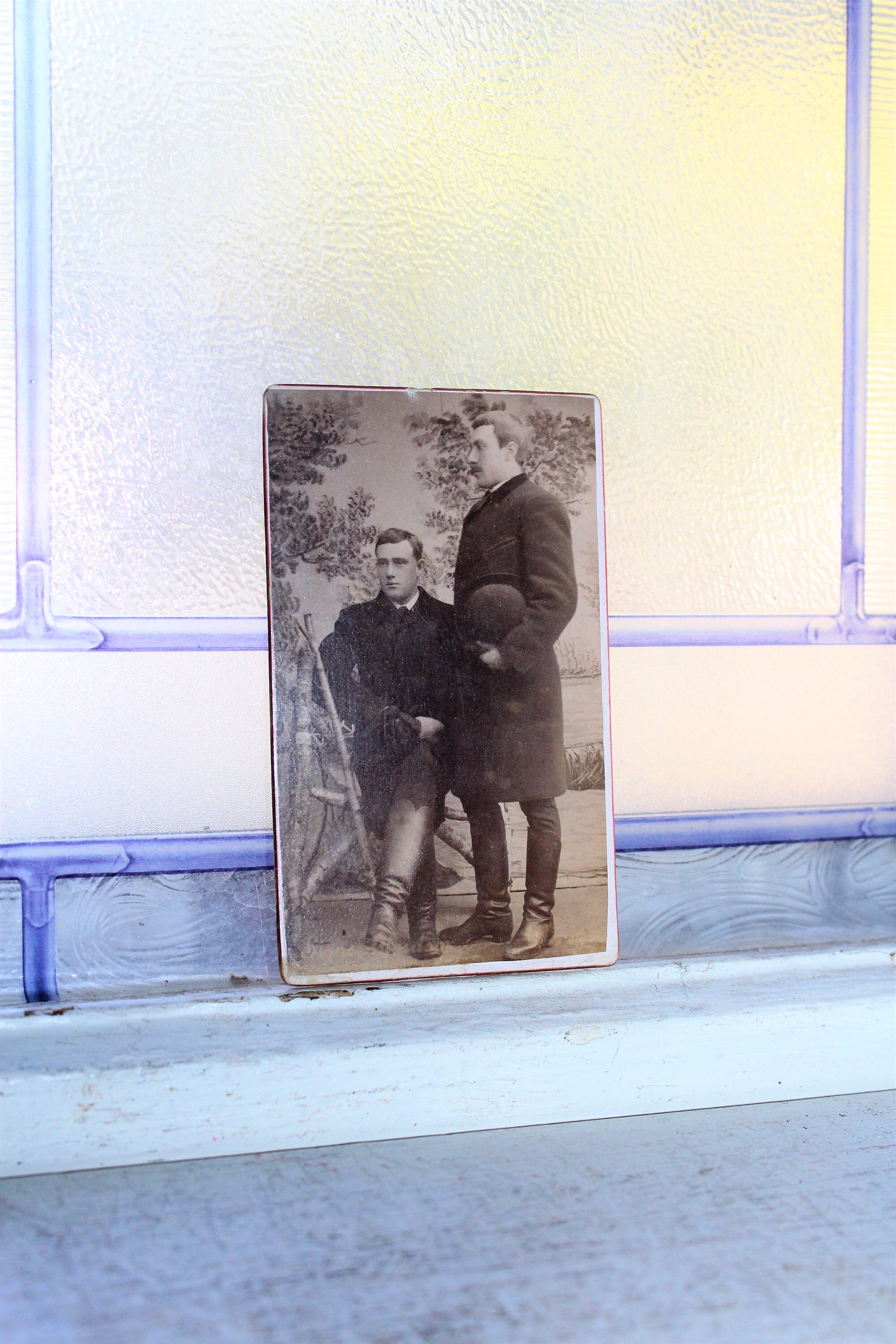 Vintage Carte De Visite Photograph Victorian Brothers 1800s