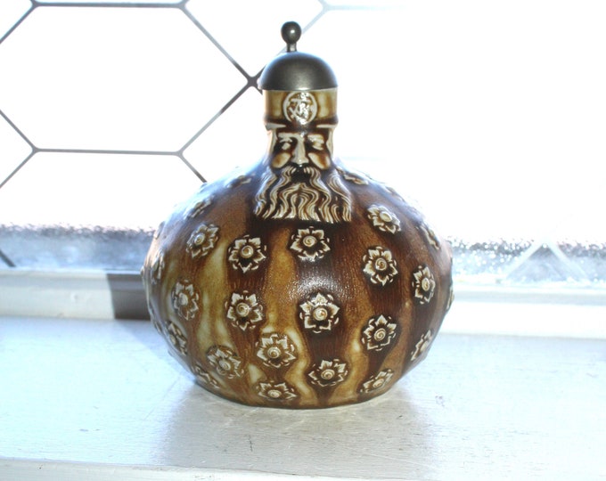 Antique Norwegian Pottery Pitcher Viking Thor Odin by Karl Joh Gt Oslo ...