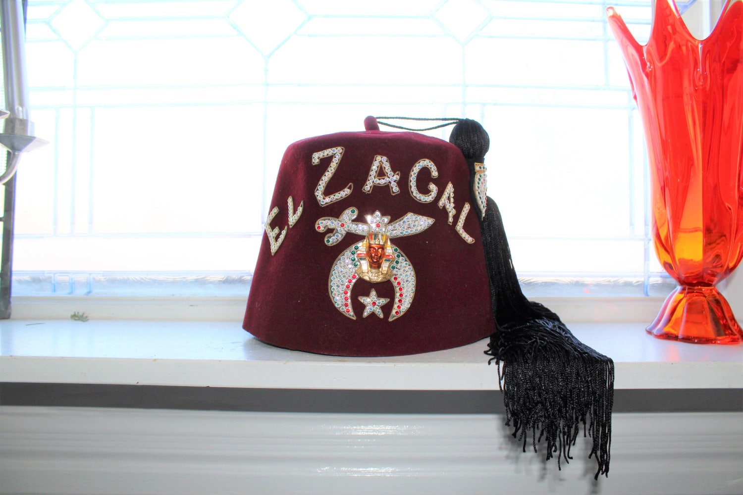Vintage El Zagal Masonic Fez Hat