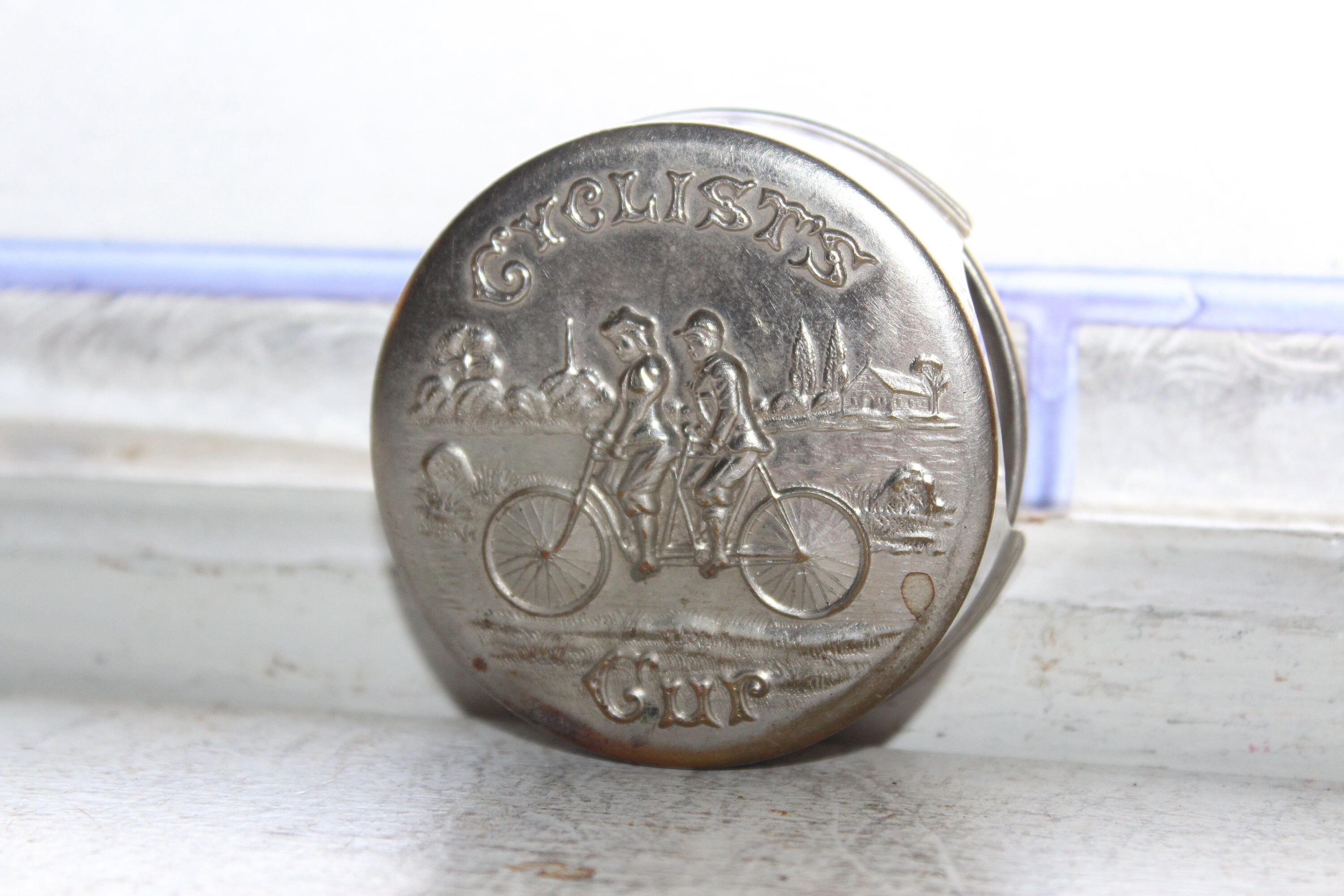 Antique Collapsing Cyclist's Cup Bicycle Cup Patent Date 1897