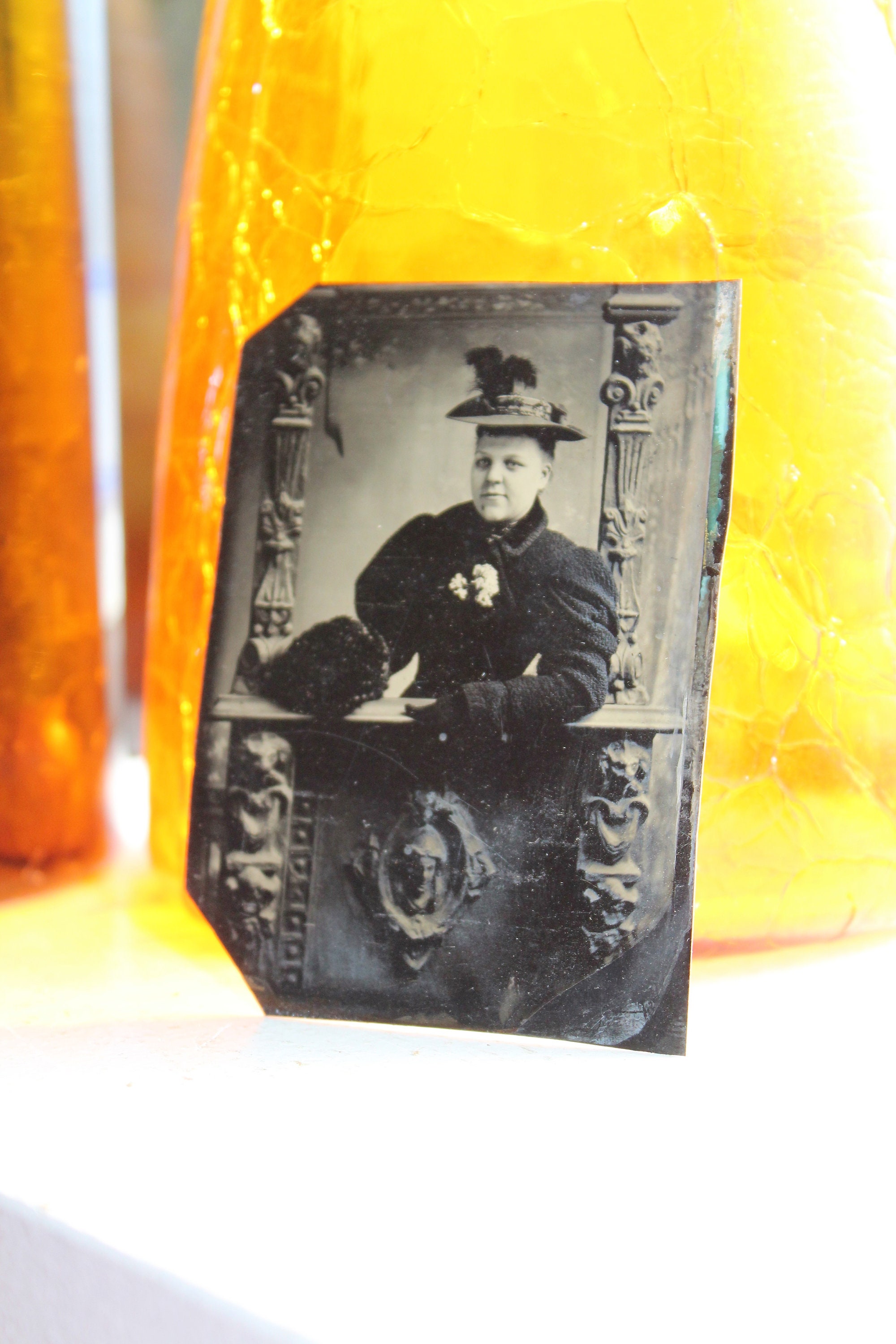 Antique Tin Type Photograph Victorian Woman Circa 1850-1860s