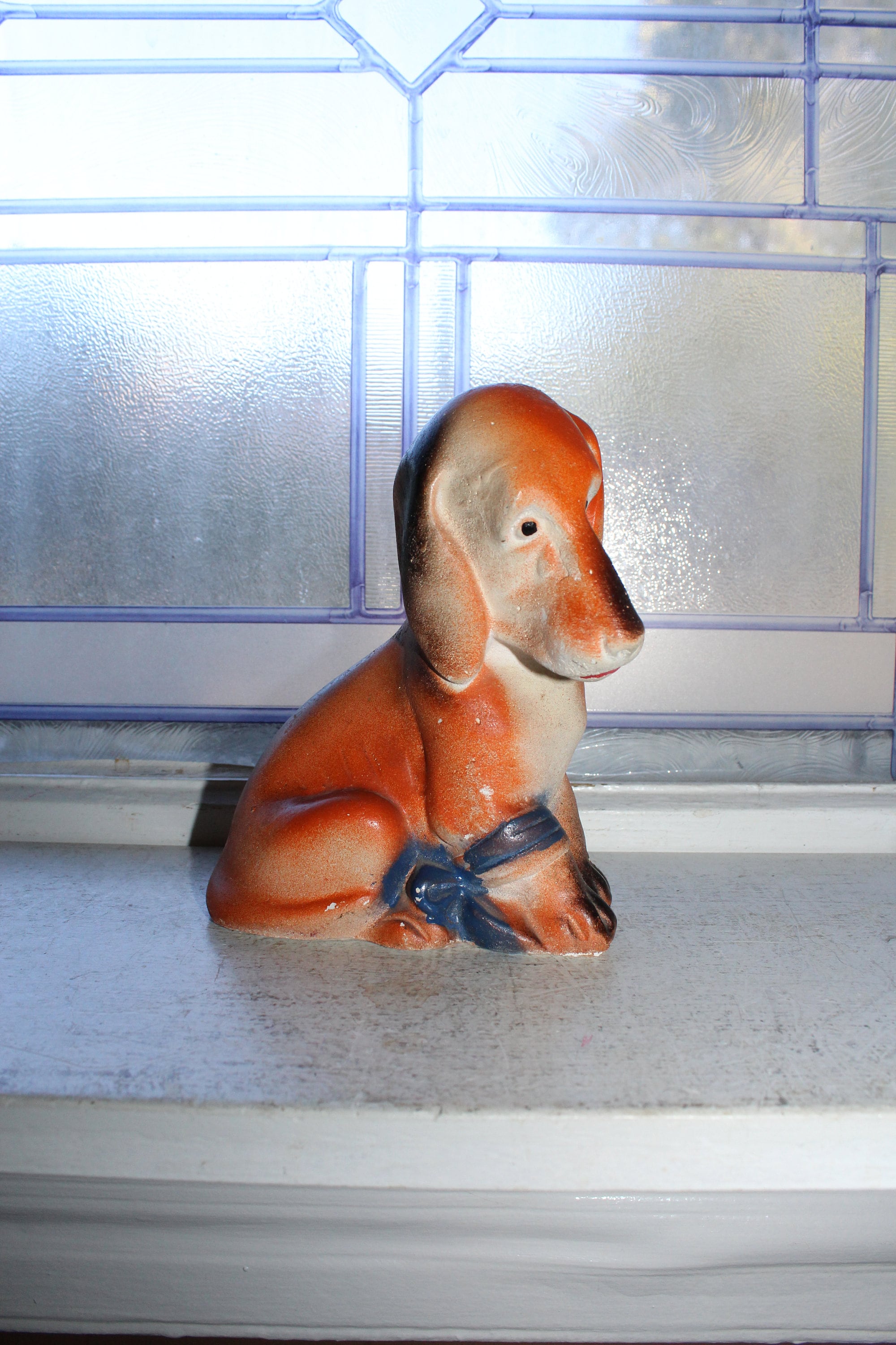 Vintage Chalkware Puppy Dog 1920s Carnival Prize