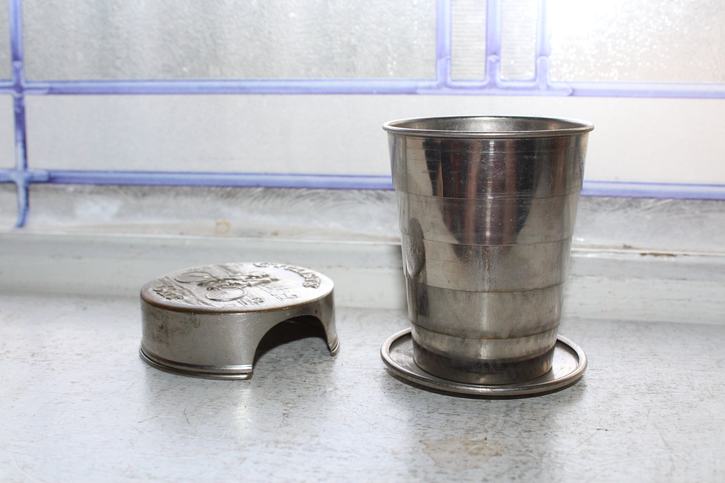 Antique Collapsing Cyclist's Cup Bicycle Cup Patent Date 1897