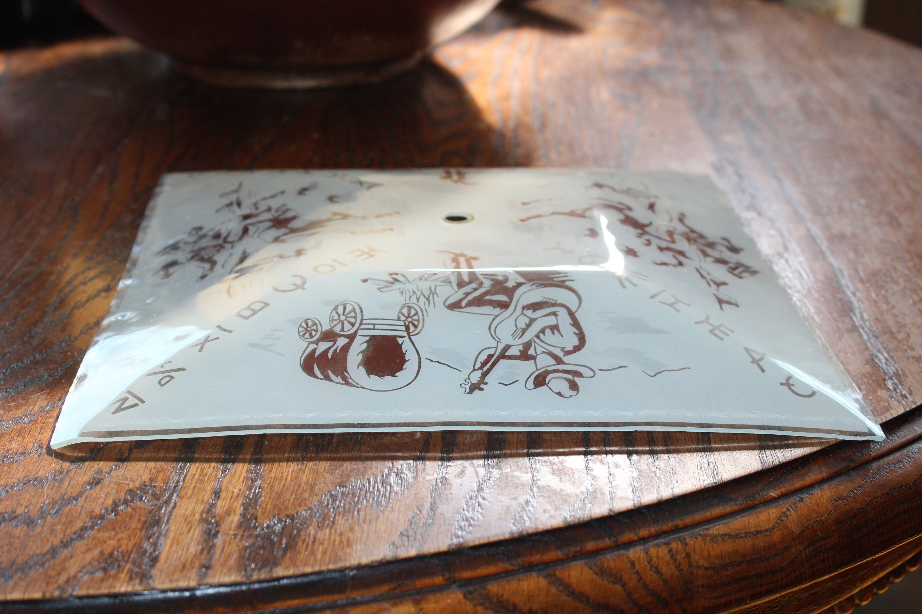 Cowboy Mid Century Glass Ceiling Light Shade Country Western