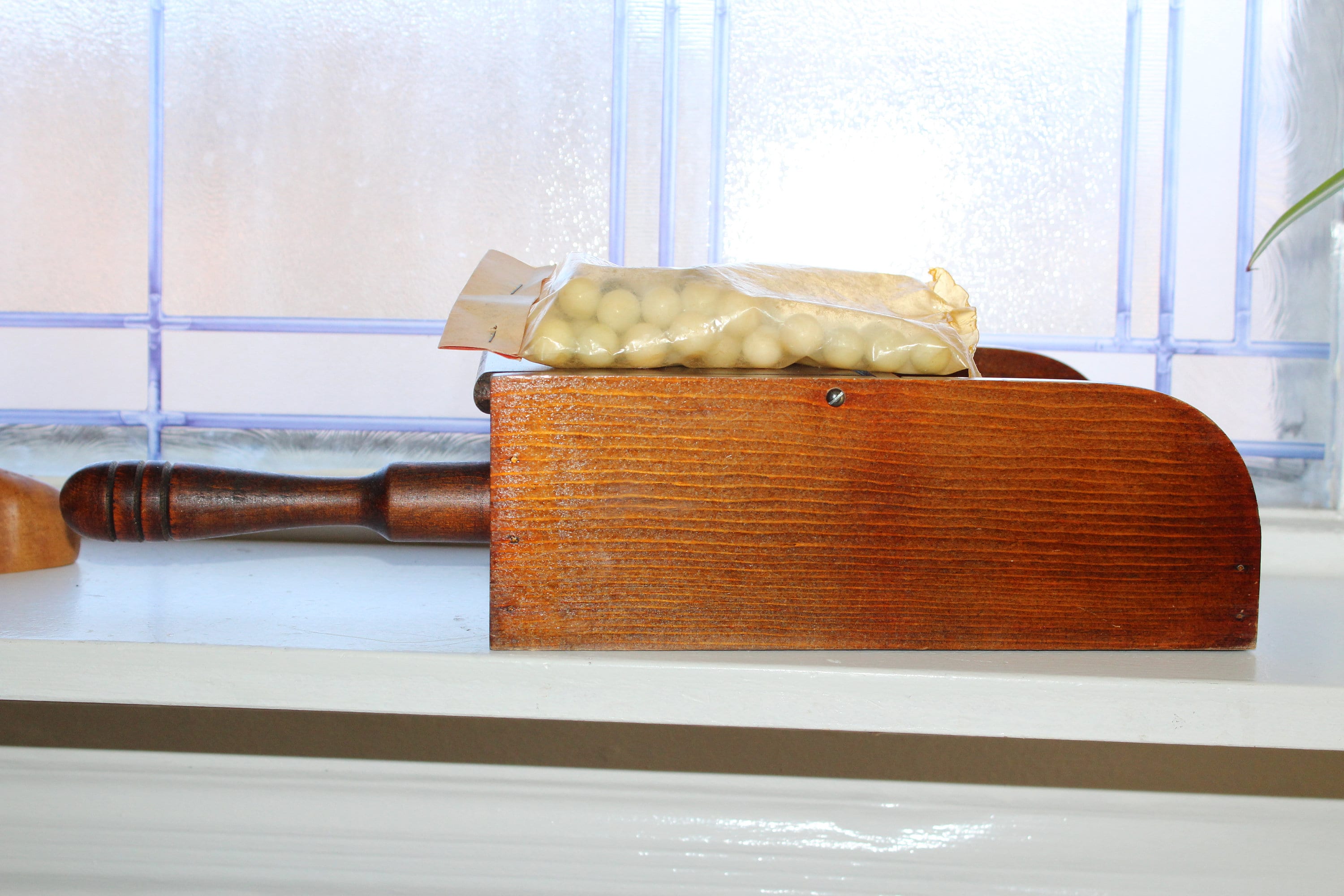 Antique Masonic Voting Box with Marbles