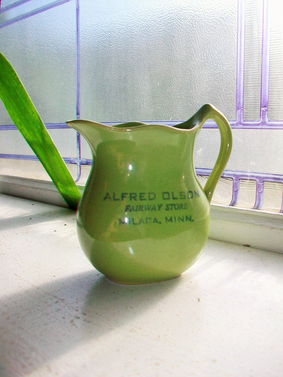 Vintage Rosemeade Pottery Alfred Olson Fairway Store Pitcher Milaca ...