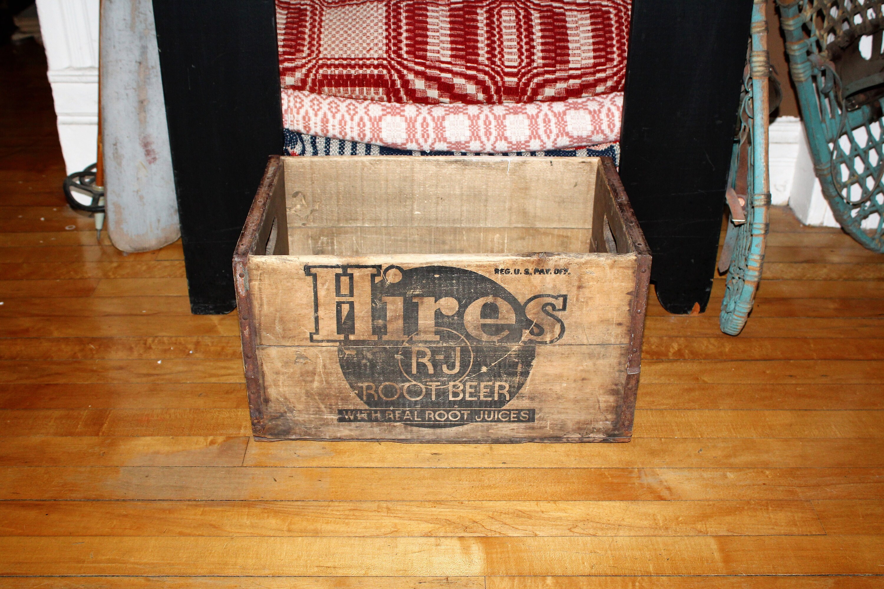 Vintage Hires Root Beer Box Crate Wood