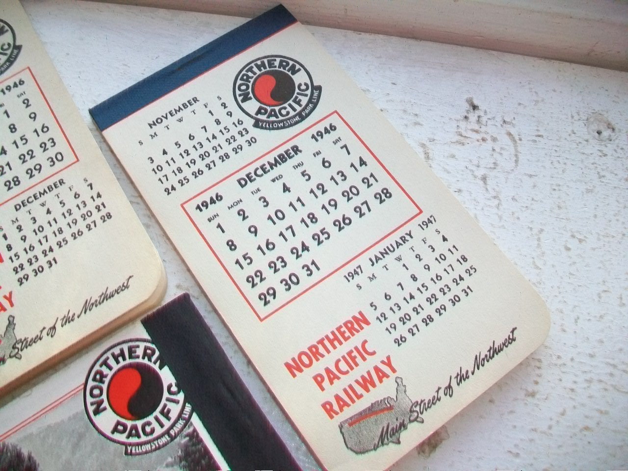 3 Vintage Northern Pacific Railway Notepads 1946 Yellowstone Park Line