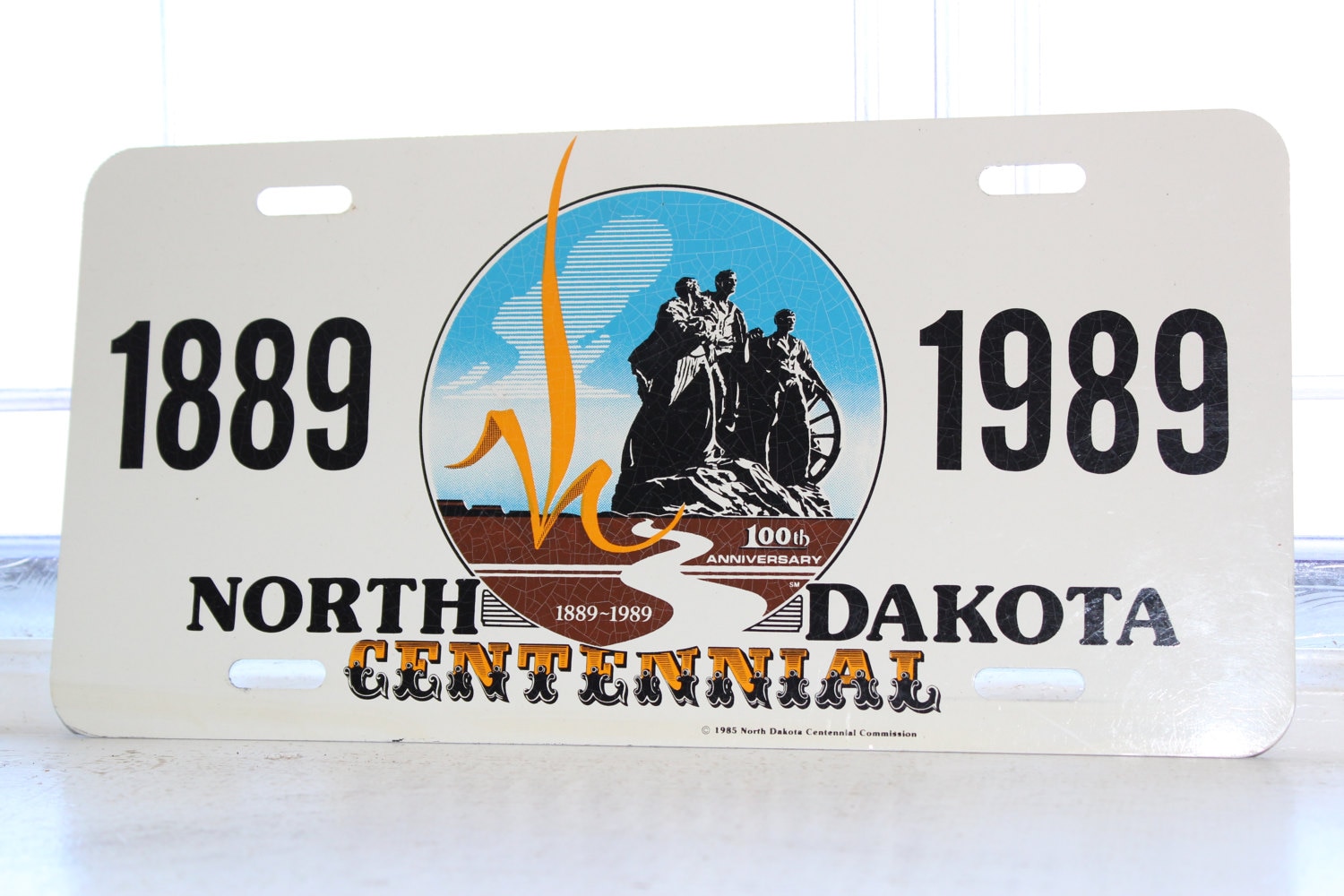 Vintage 1989 North Dakota License Plate Centennial