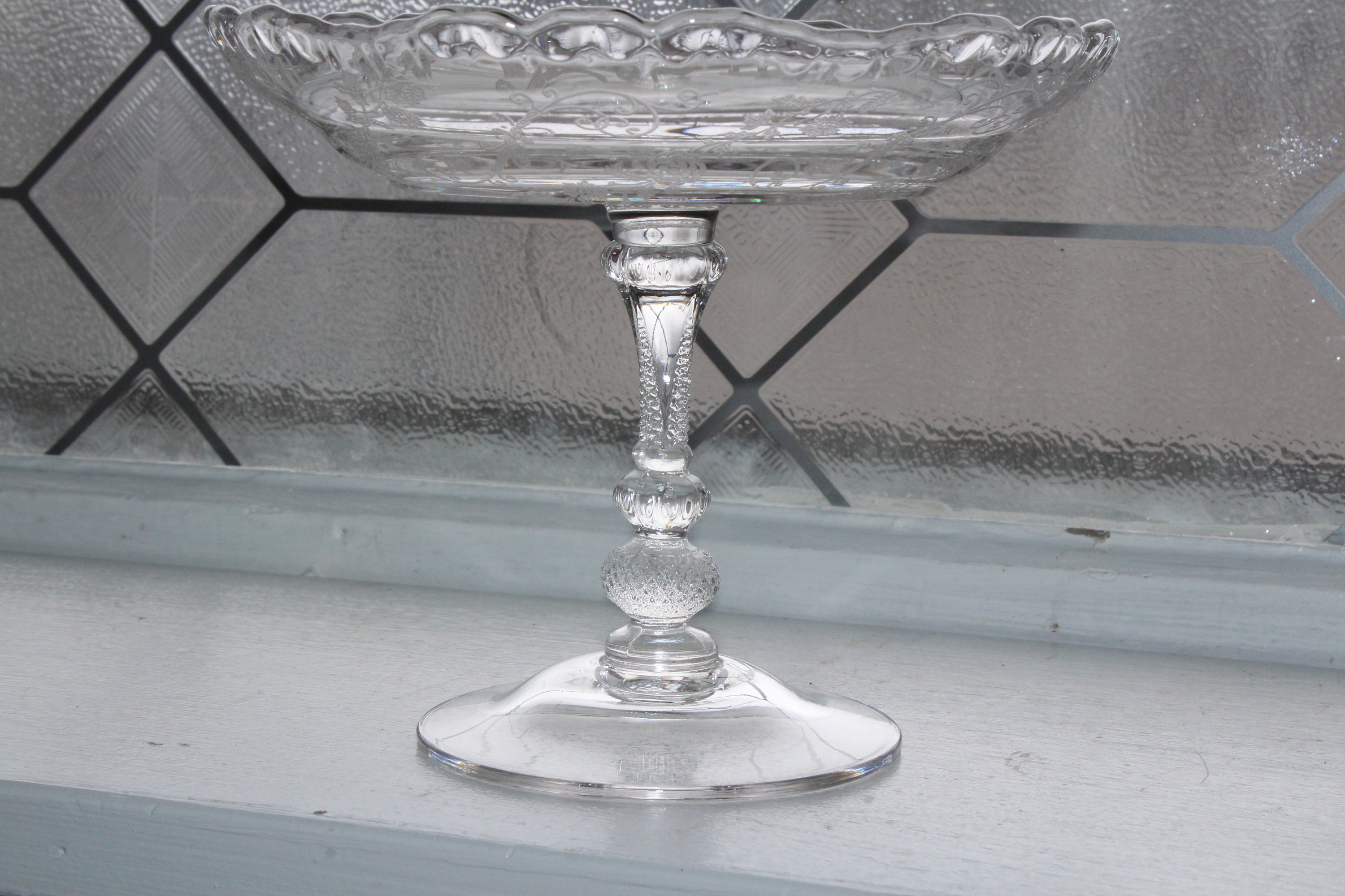 Vintage Cambridge Glass Elaine Compote Stem 3500