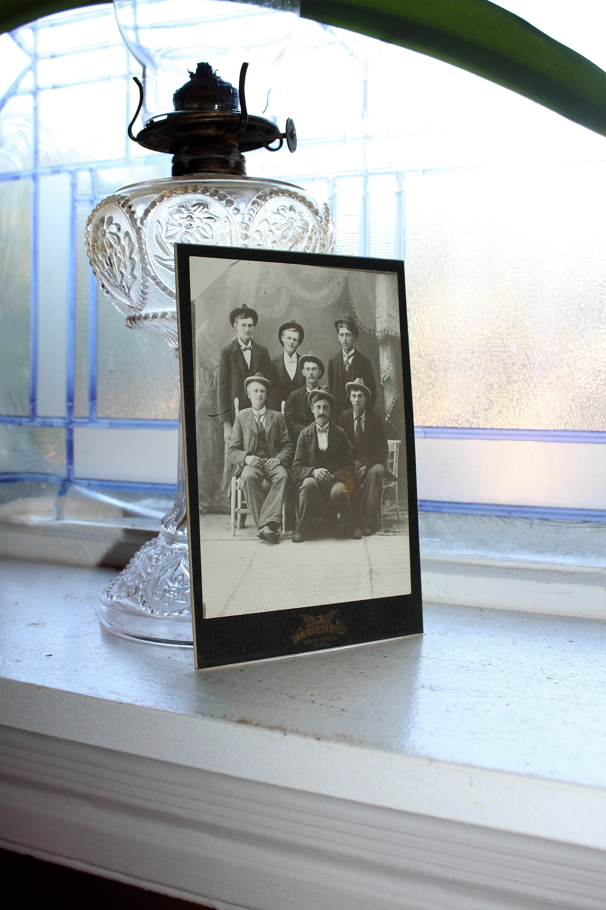 Antique Cabinet Card Photograph Group of Young Victorian Men 1800s