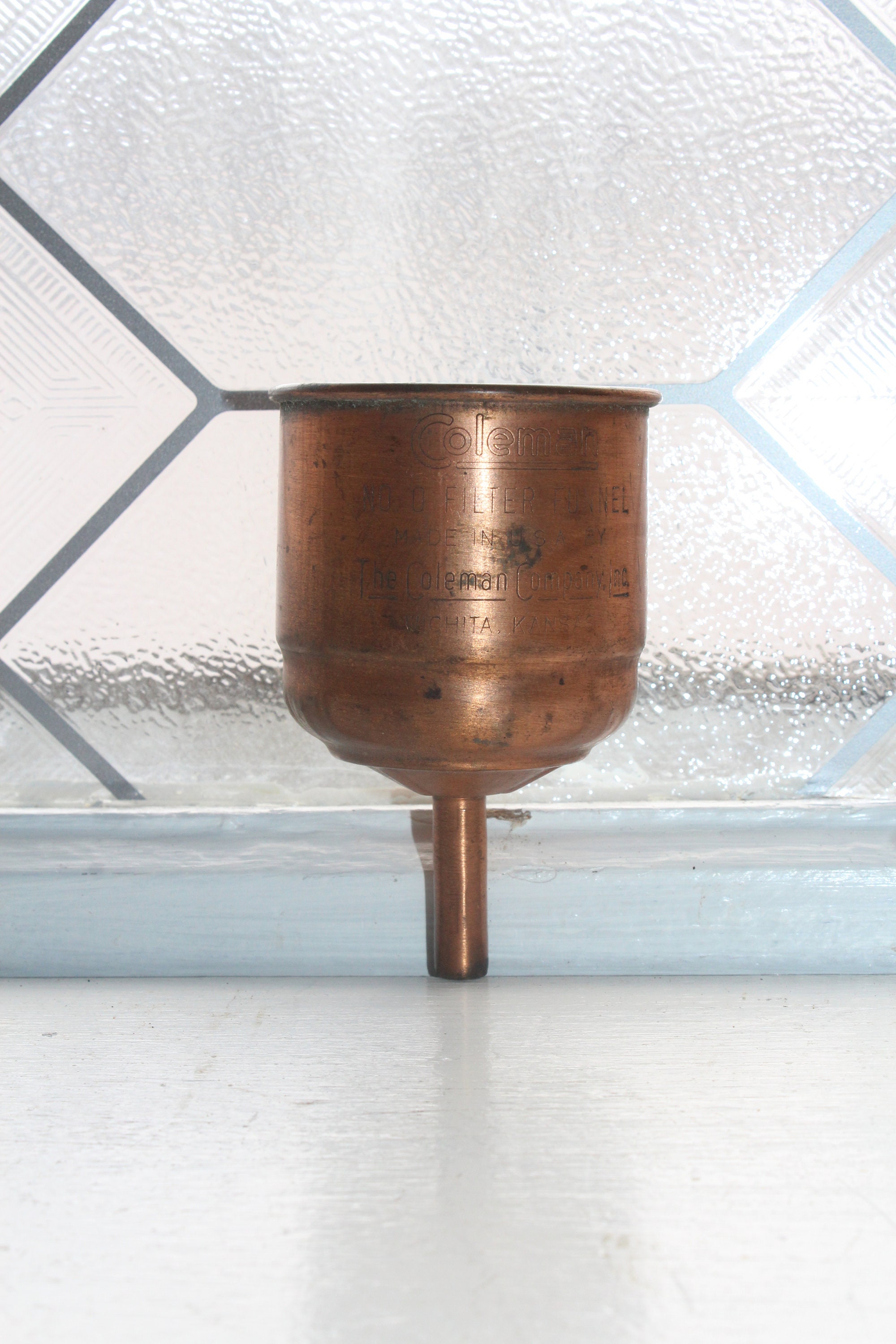Vintage Coleman No. 0 Copper Funnel