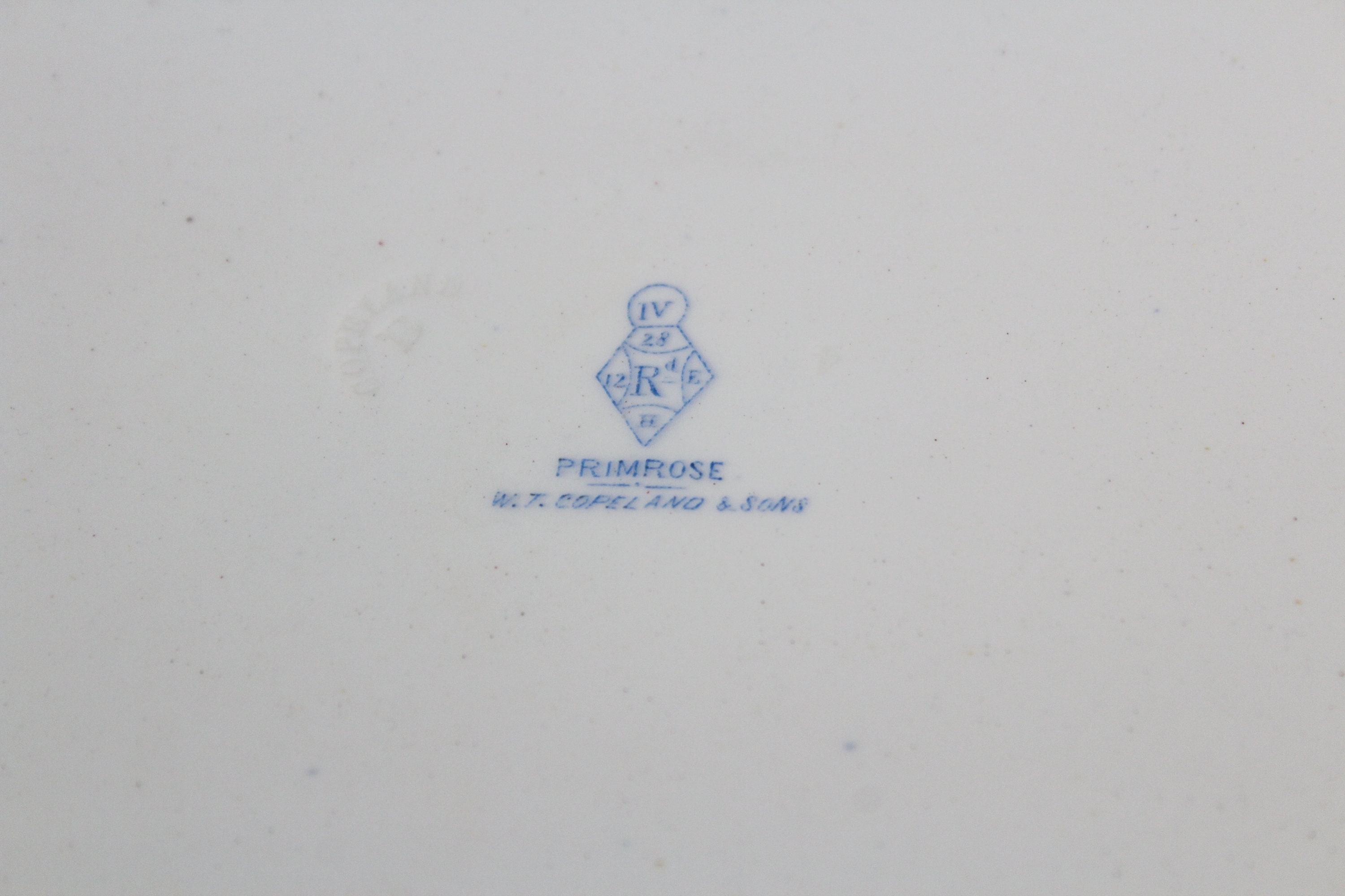 Antique Copeland Primrose Platter Blue Transferware Circa 1881