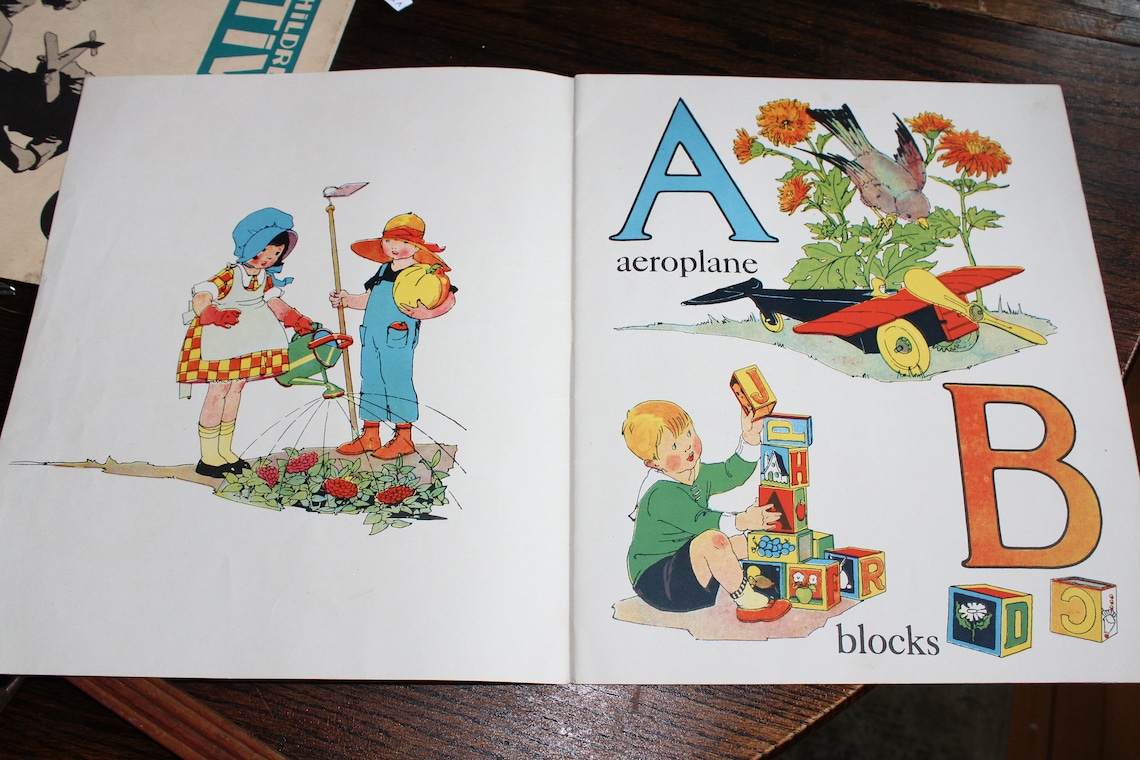 Large Children's Alphabet Book Vintage 1934 by Corinne - Etsy