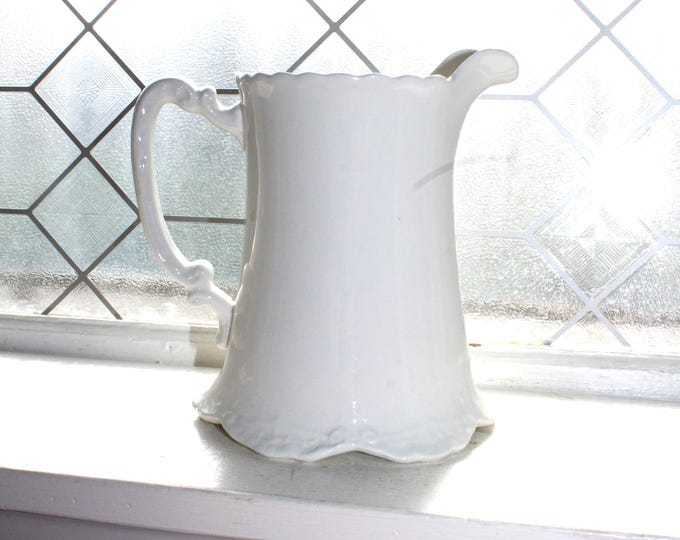 Antique White Ironstone Pitcher Hudson by Homer Laughlin Circa 1913 - Etsy