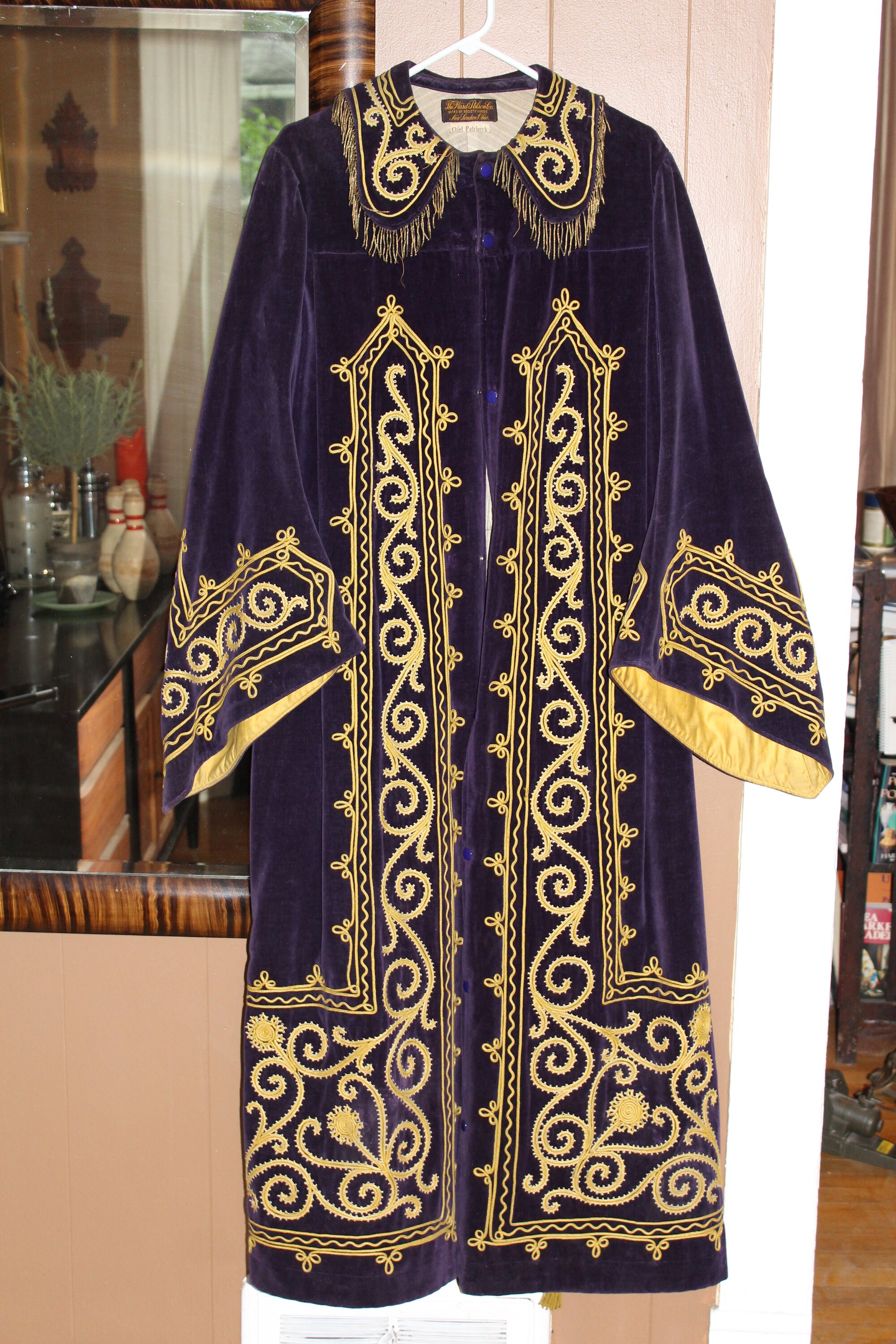 Antique Odd Fellows Robe Masonic Halloween Rennaissance Costume Wizard