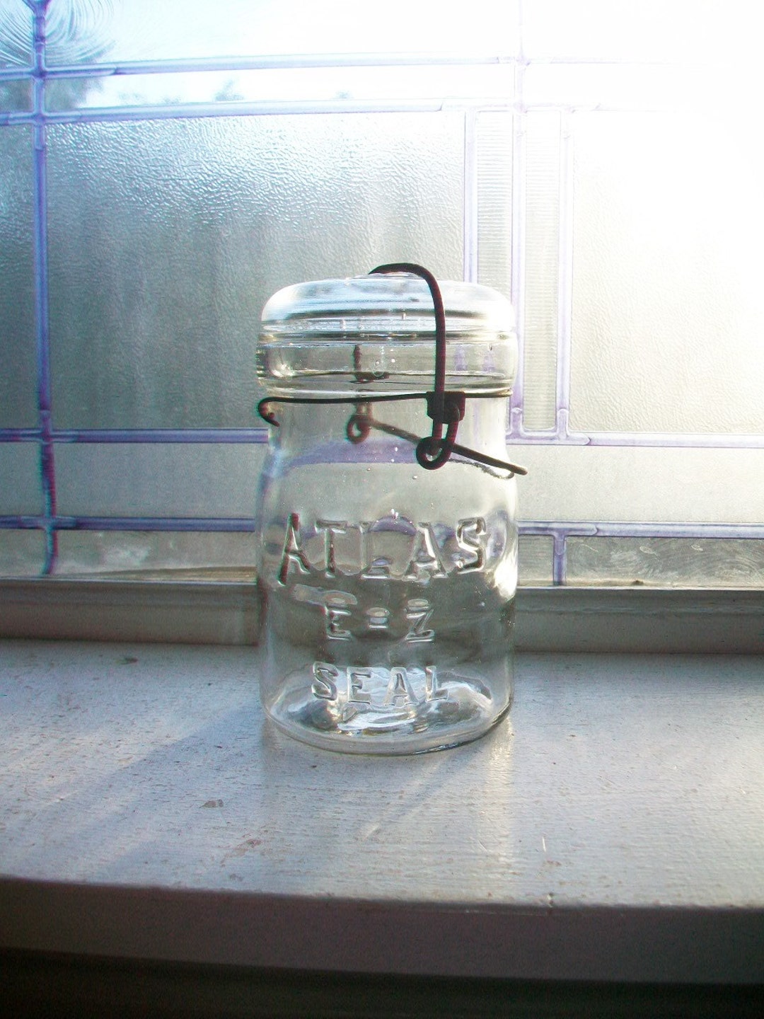 Antique Atlas EZ Seal Pint Canning Jar With Glass Lid 1920s - Etsy