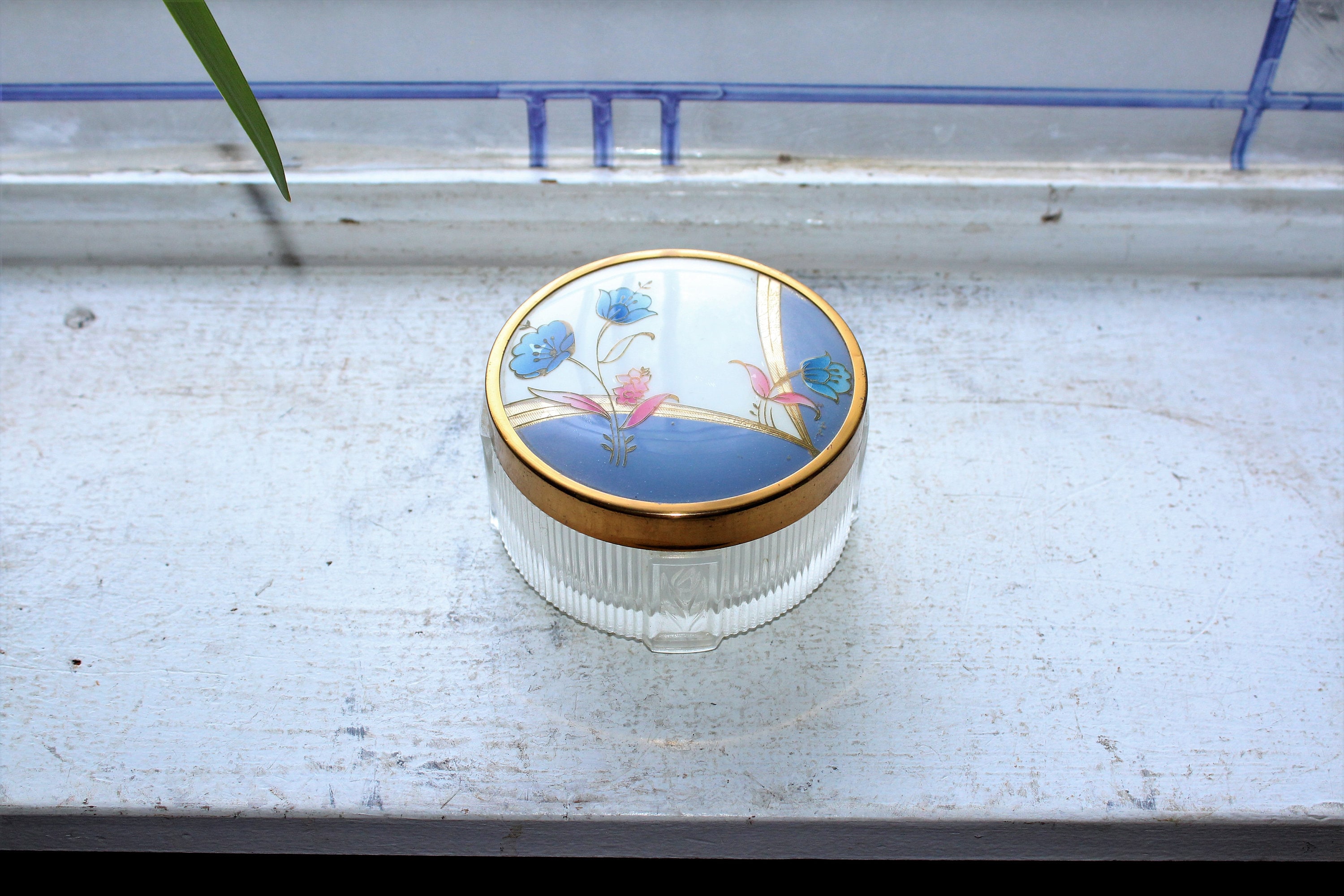Art Deco Powder Jar Dresser Jar Vintage 1930s