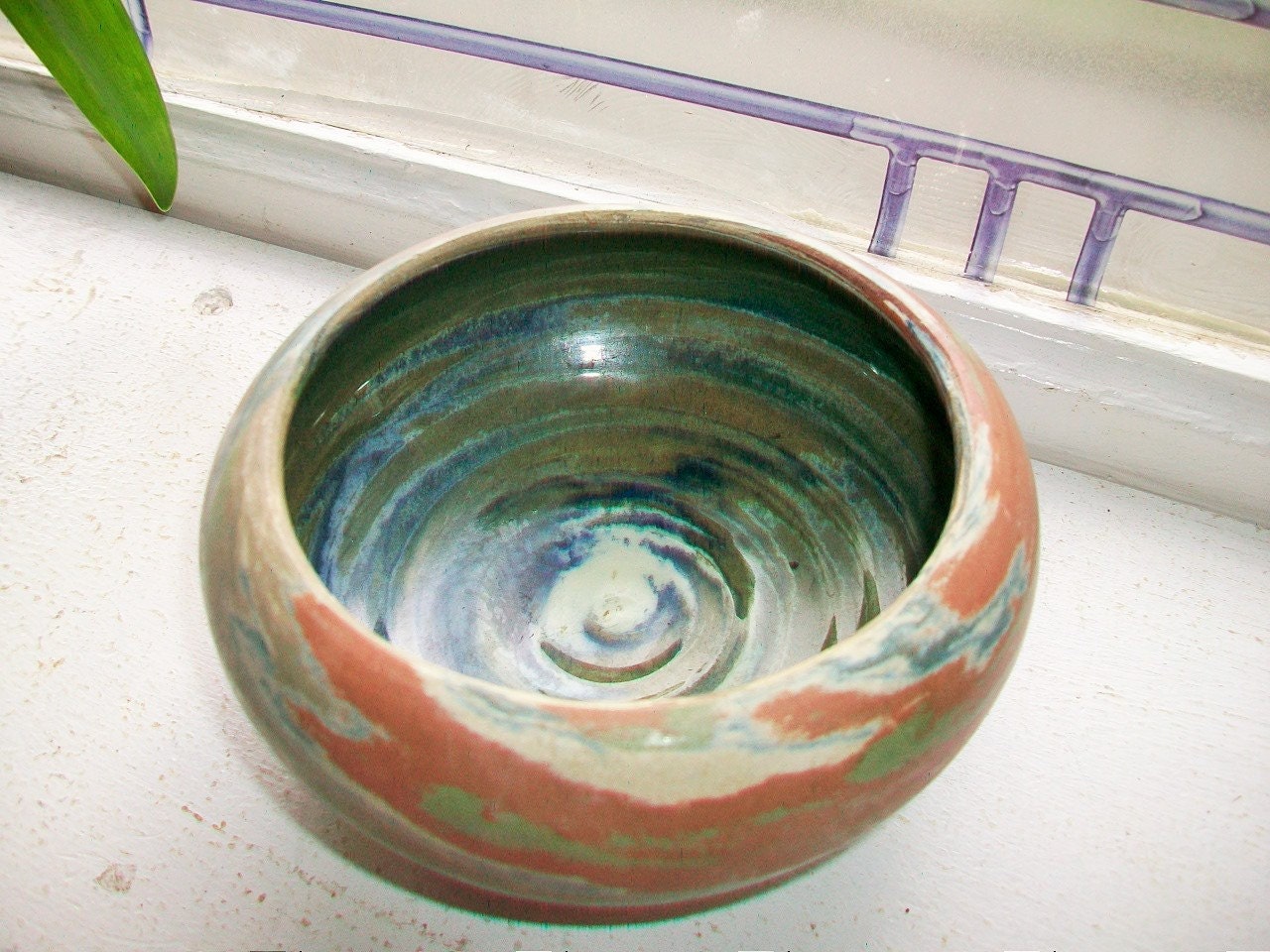 Desert Sands Pottery Vase Matte Finish Swirl Pottery Pot Vintage ...