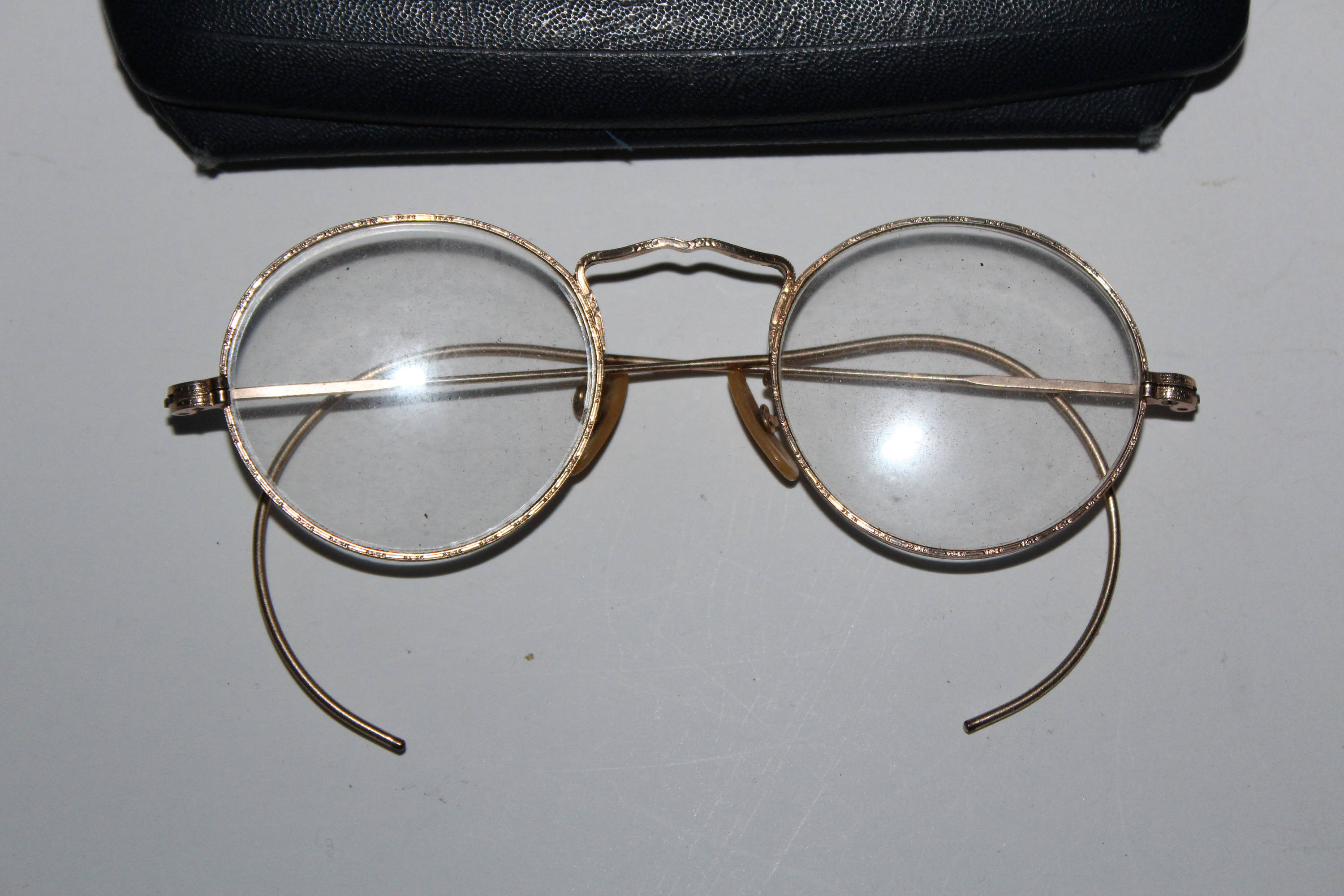 Antique Eyeglasses by Cortland Gold Filled Frames with Case Antique Eyeglasses by Cortland Gold Filled Frames with Case