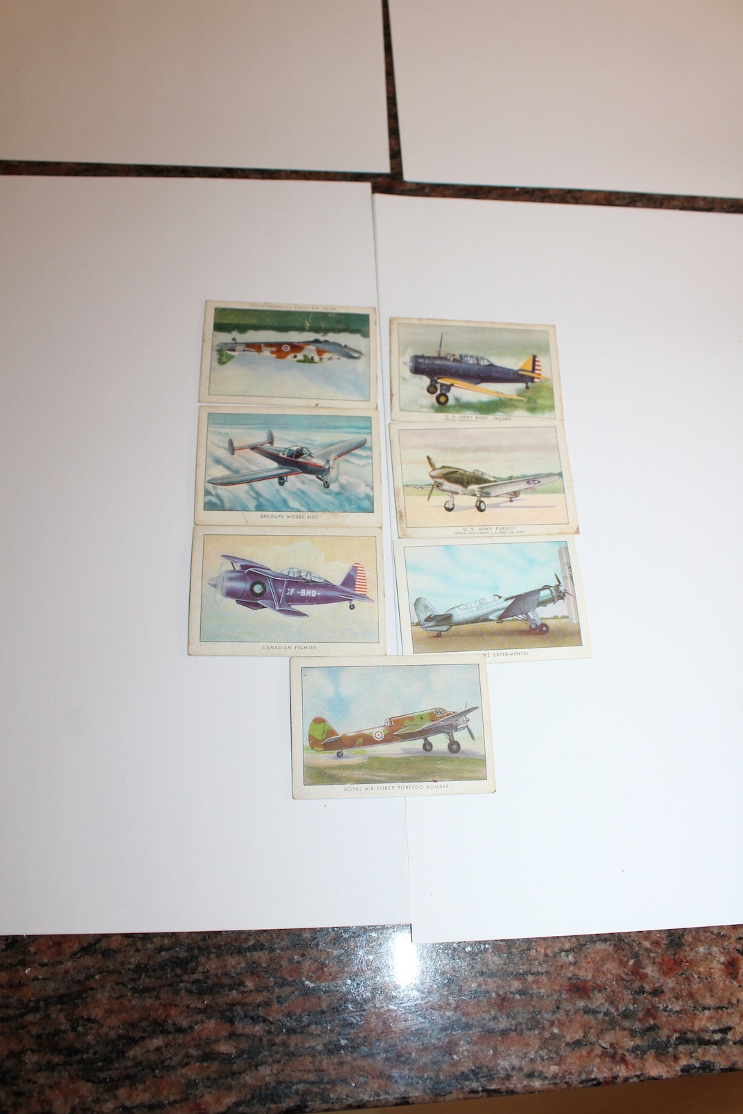 7 Vintage 1950s Wings Cigarettes Airplane Trading Cards - Etsy