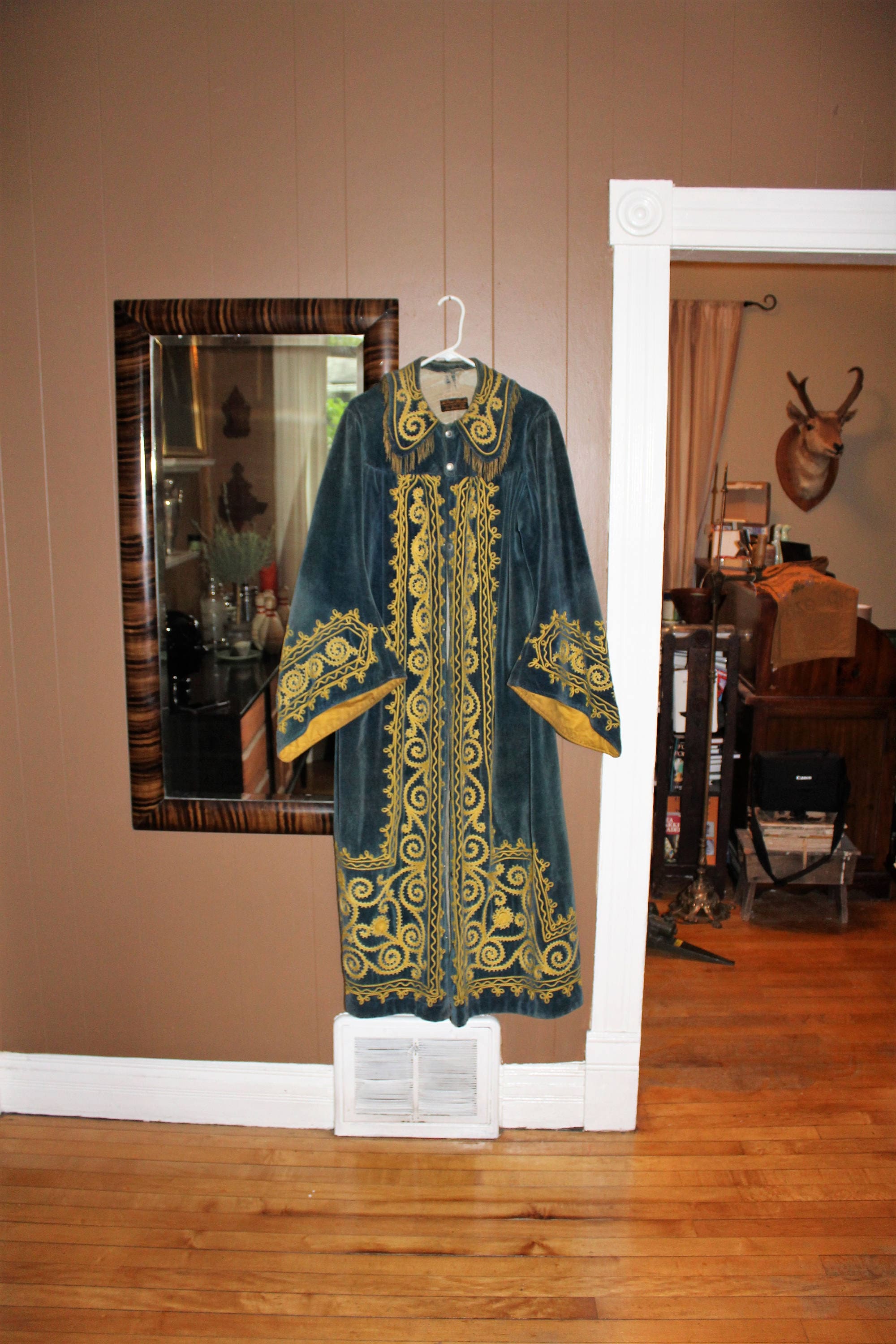Antique Odd Fellows Robe Masonic Halloween Rennaissance Costume Wizard