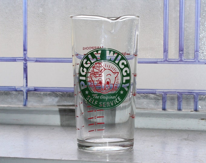 Vintage Piggly Wiggly Measuring Glass 1960s Advertising - Etsy
