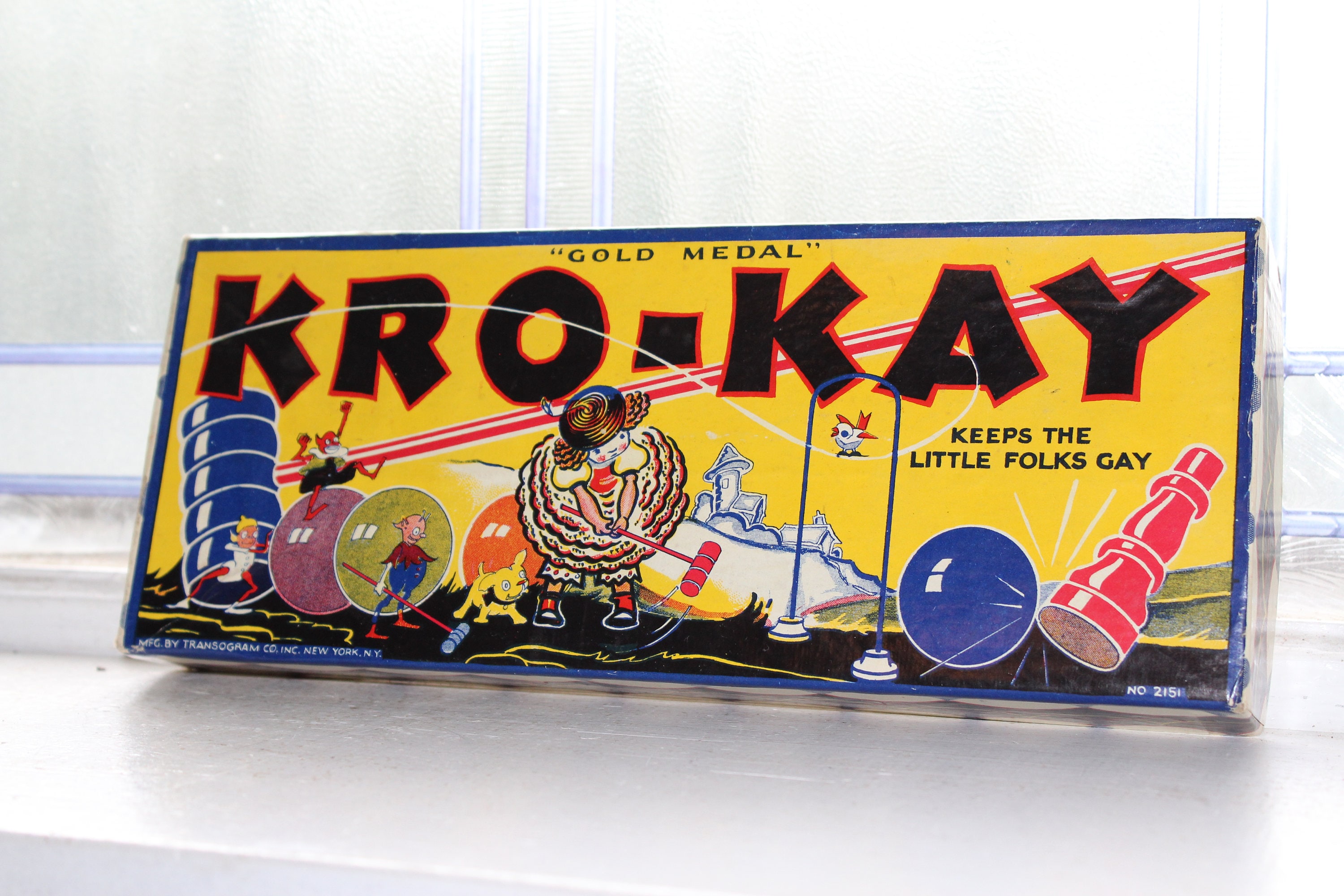 Antique Toy Kro-Kay Game Croquet Vintage 1920s