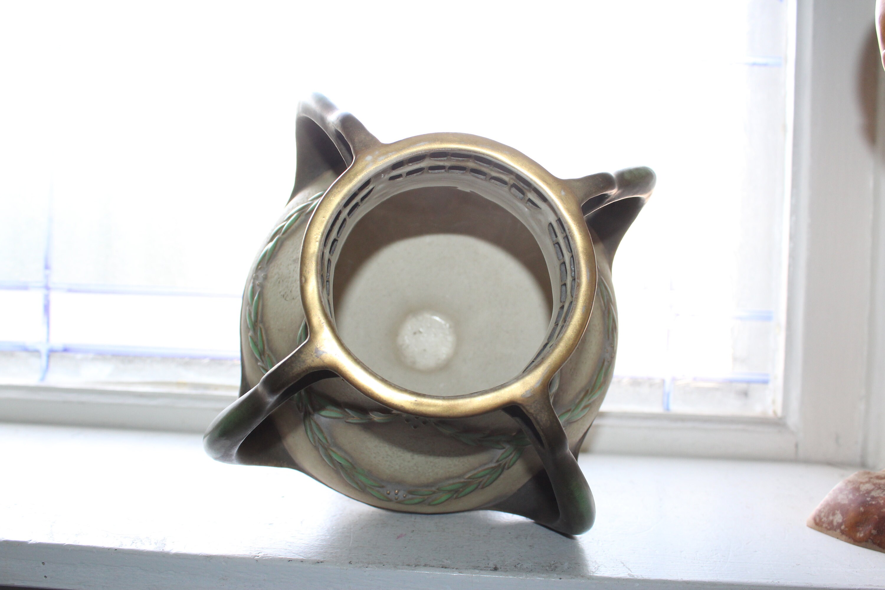 Reserved for James Art Nouveau Turn Teplitz Amphora Pottery Vase 4 ...