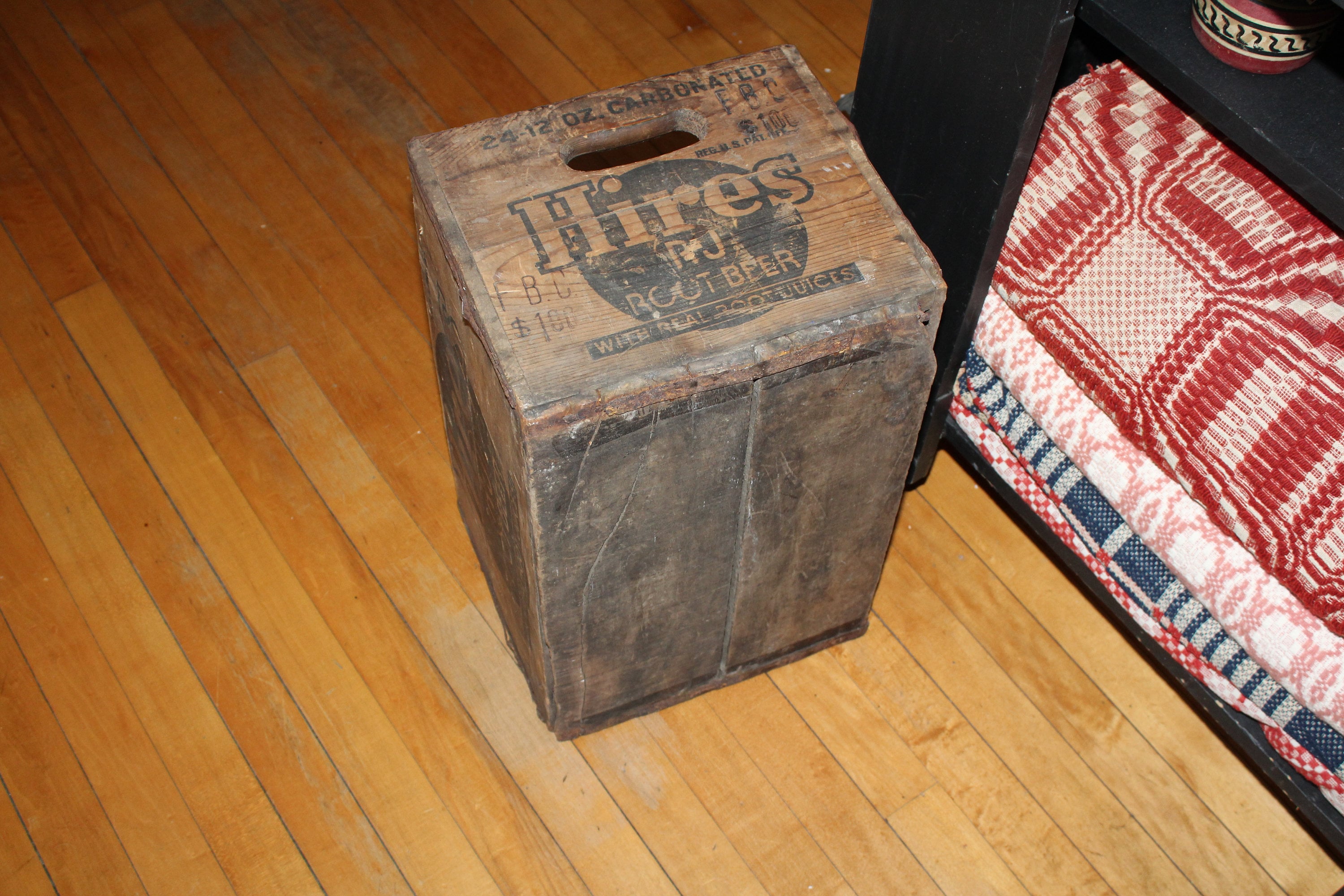Vintage Hires Root Beer Box Crate Wood
