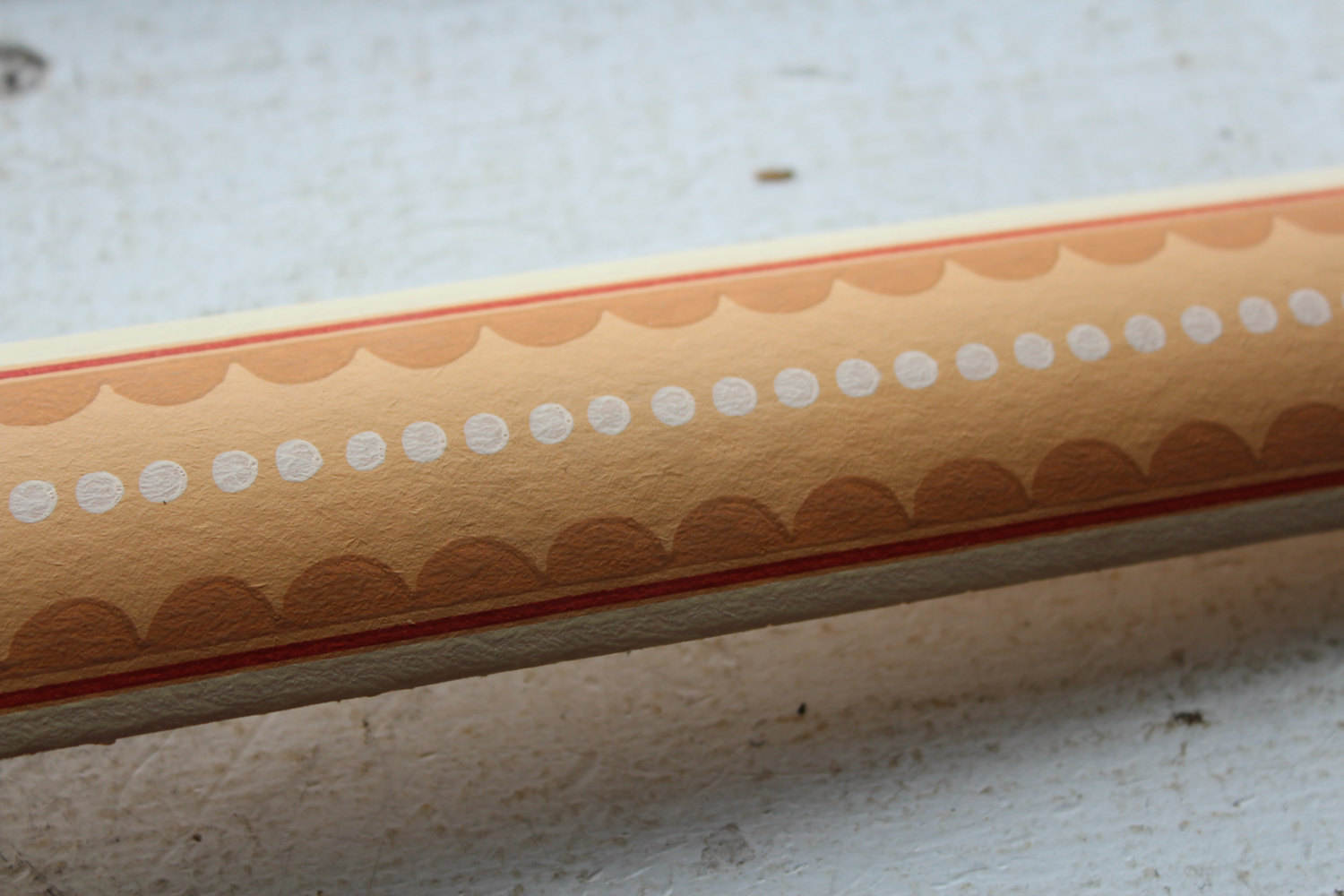 Vintage 1950s Wallpaper Border Brown and White Unused Wall Paper