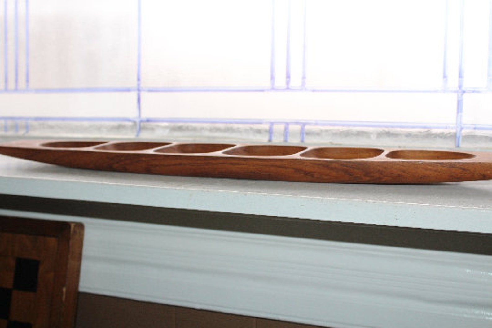 Danish Modern Style Teak Wood Compartment Tray Vintage Mid - Etsy