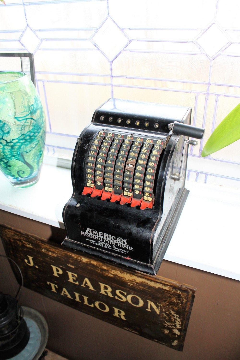 American Adding Machine Model 5 1920s Black Office Decor Steampunk