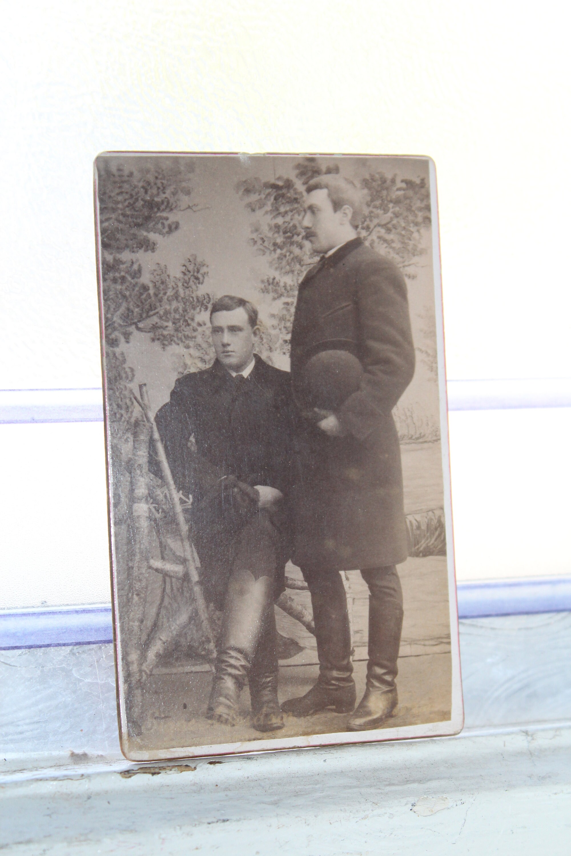 Vintage Carte De Visite Photograph Victorian Brothers 1800s