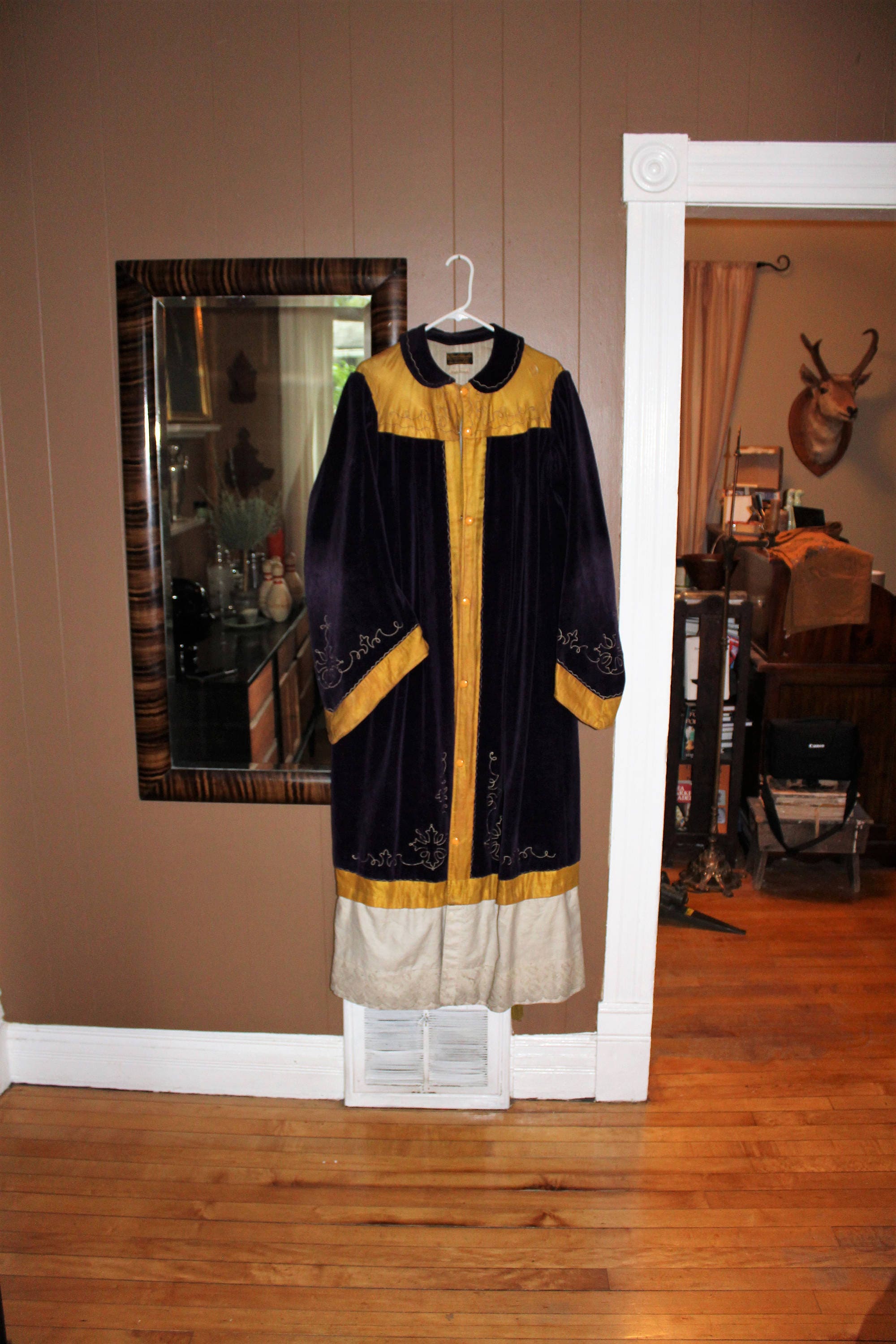 Antique Odd Fellows Robe Masonic Halloween Rennaissance Costume Wizard Robe