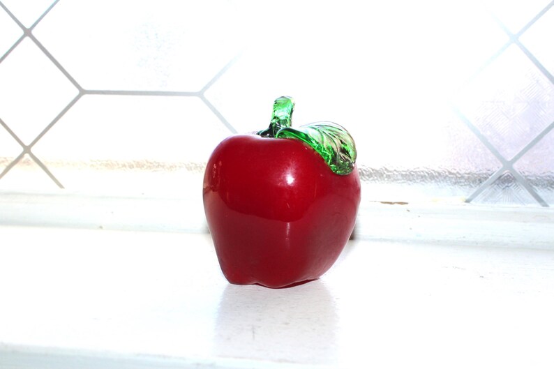 Vintage Murano Glass Fruit Apple Handblown - Etsy