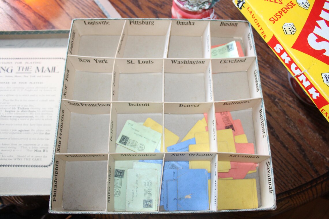 Rare Antique 1908 Board Game Sorting the Mail Parker Brothers - Etsy