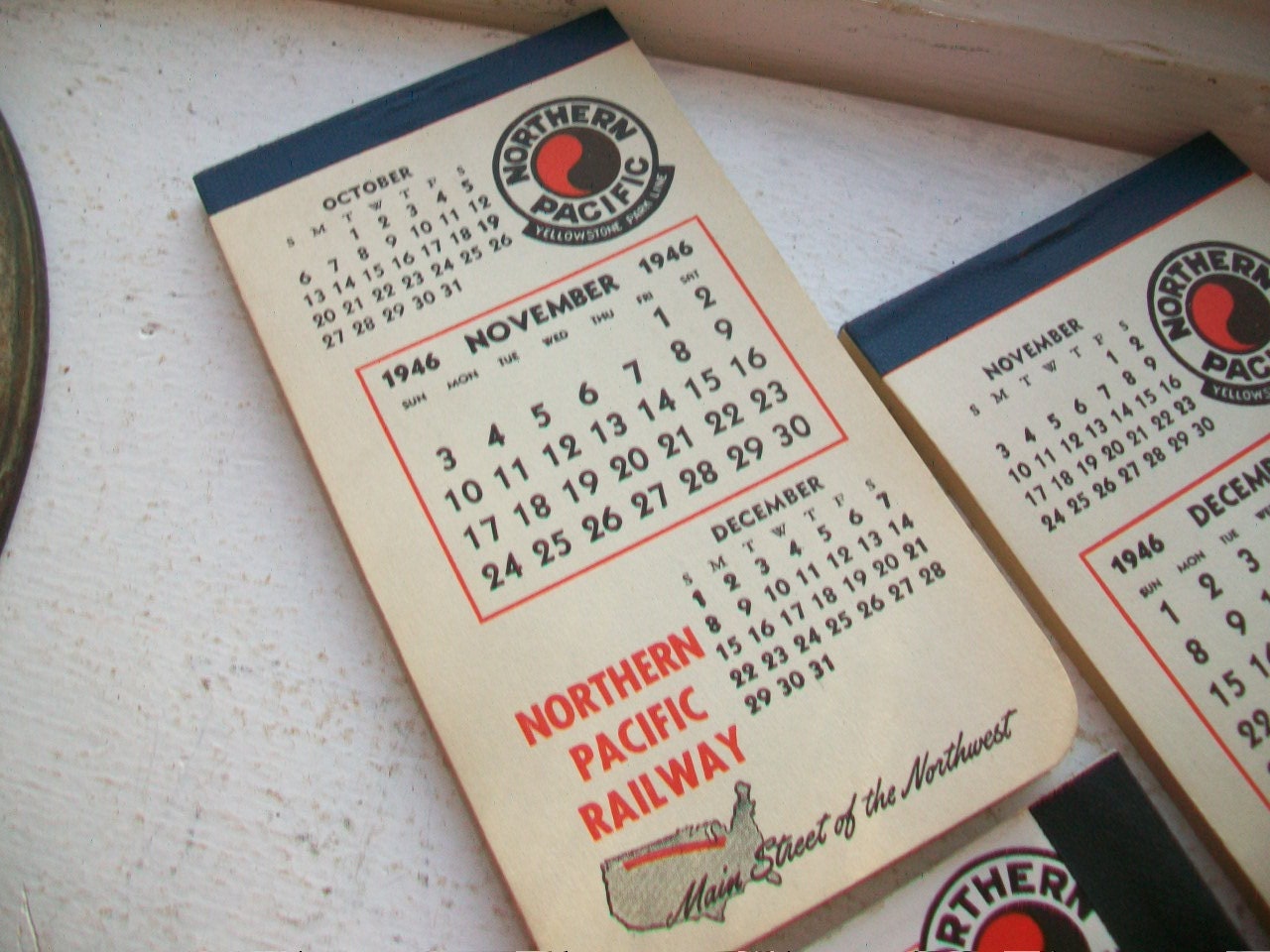 3 Vintage Northern Pacific Railway Notepads 1946 Yellowstone Park Line