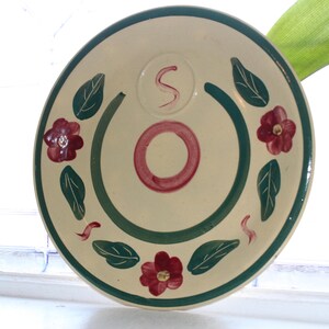 Watt Pottery Pansy Bullseye Snack Plate With Cup Ring Vintage 1950s - Etsy