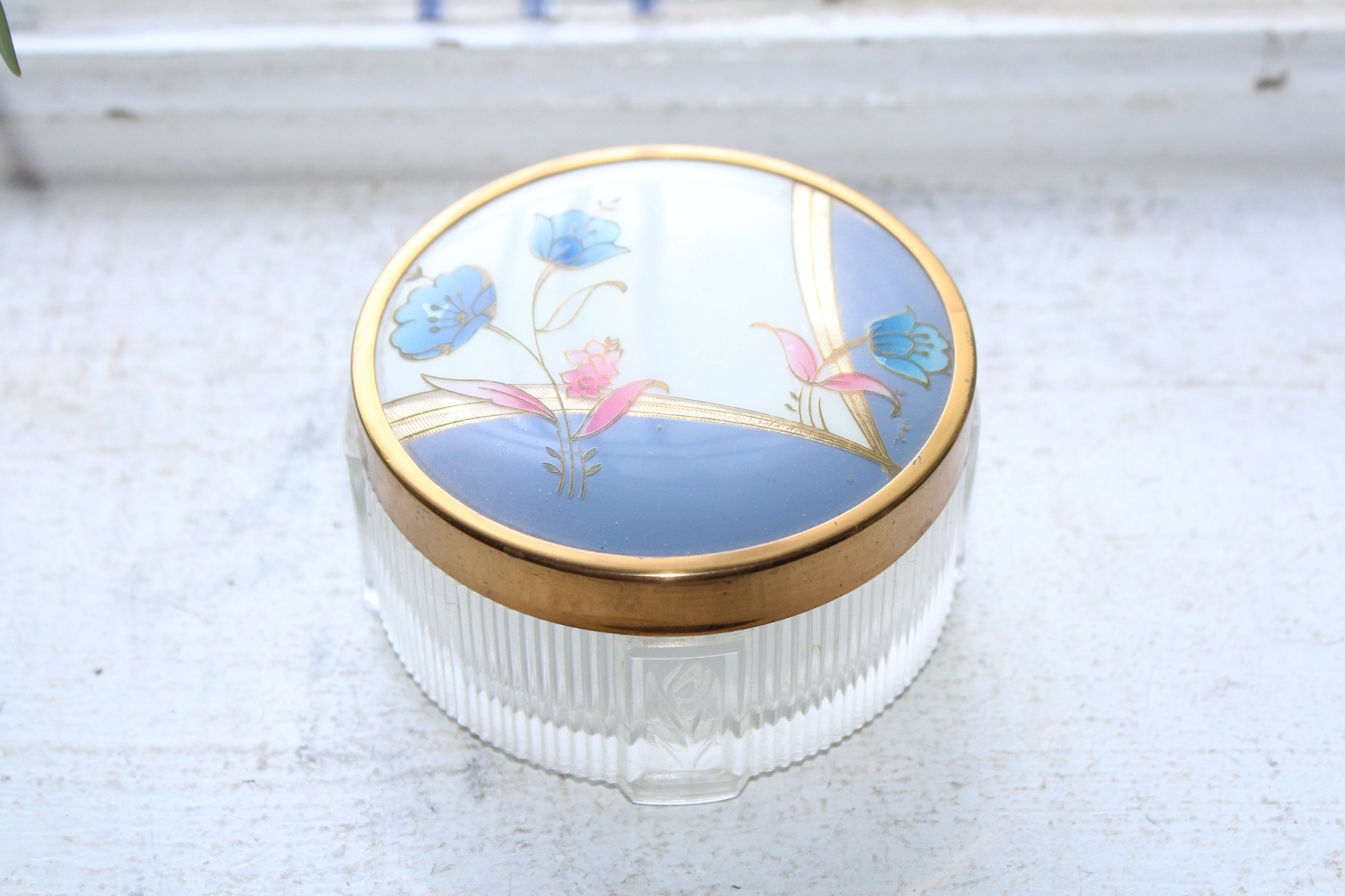 Art Deco Powder Jar Dresser Jar Vintage 1930s