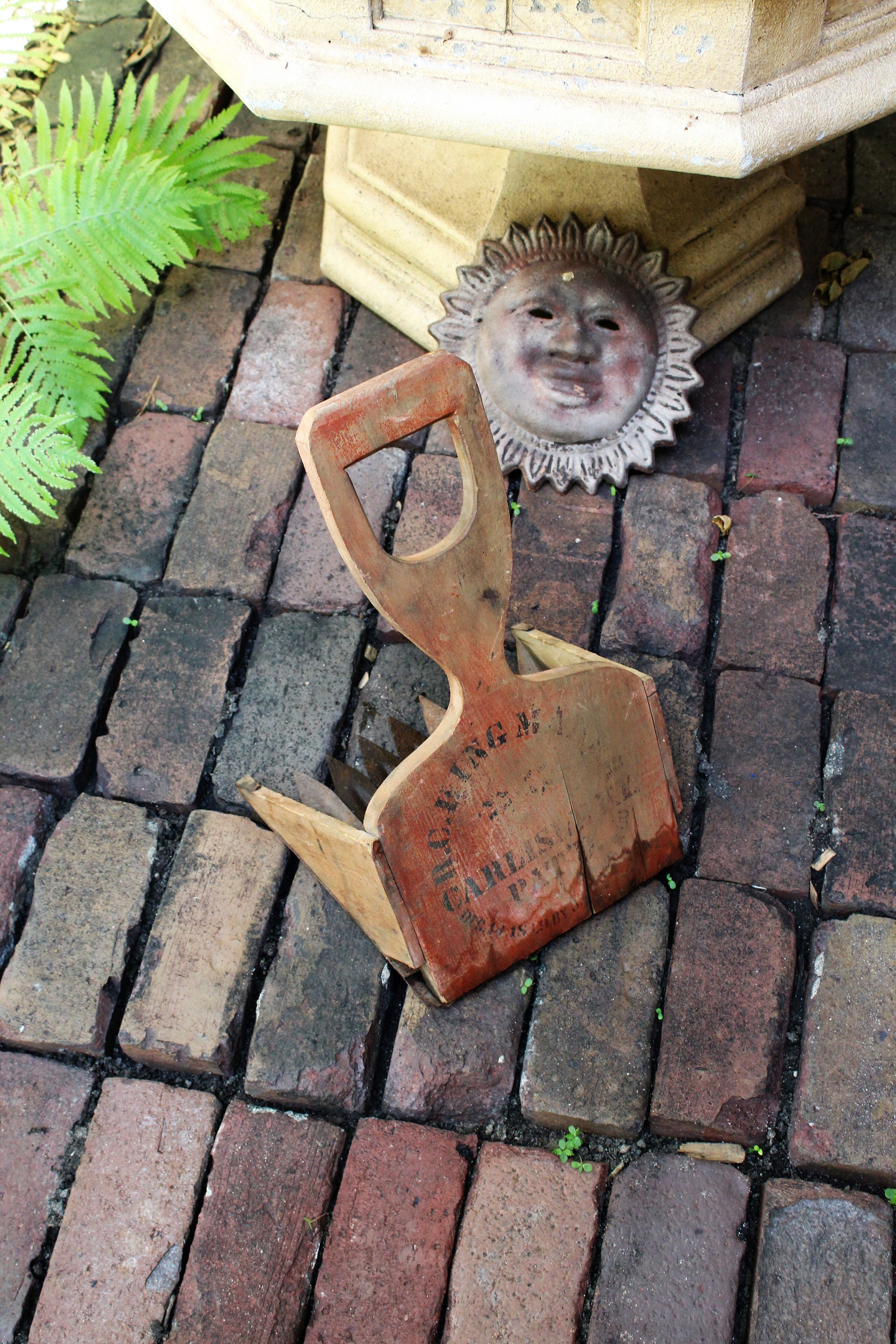 Primitive Cranberry Scoop Rake RC King Antique 1800s Rustic Farmhouse