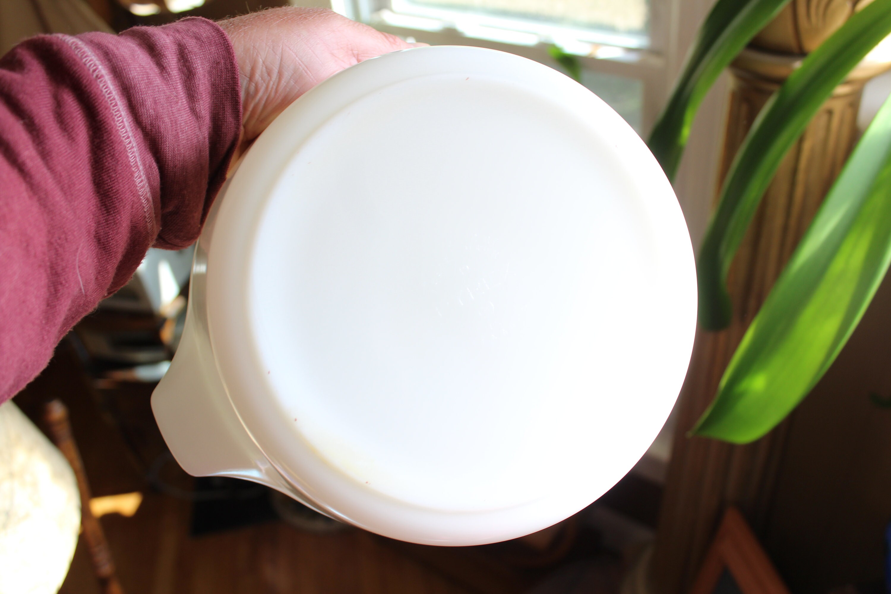 Pyrex Moon Deco Casserole with Lid Red White Black Vintage 1970s