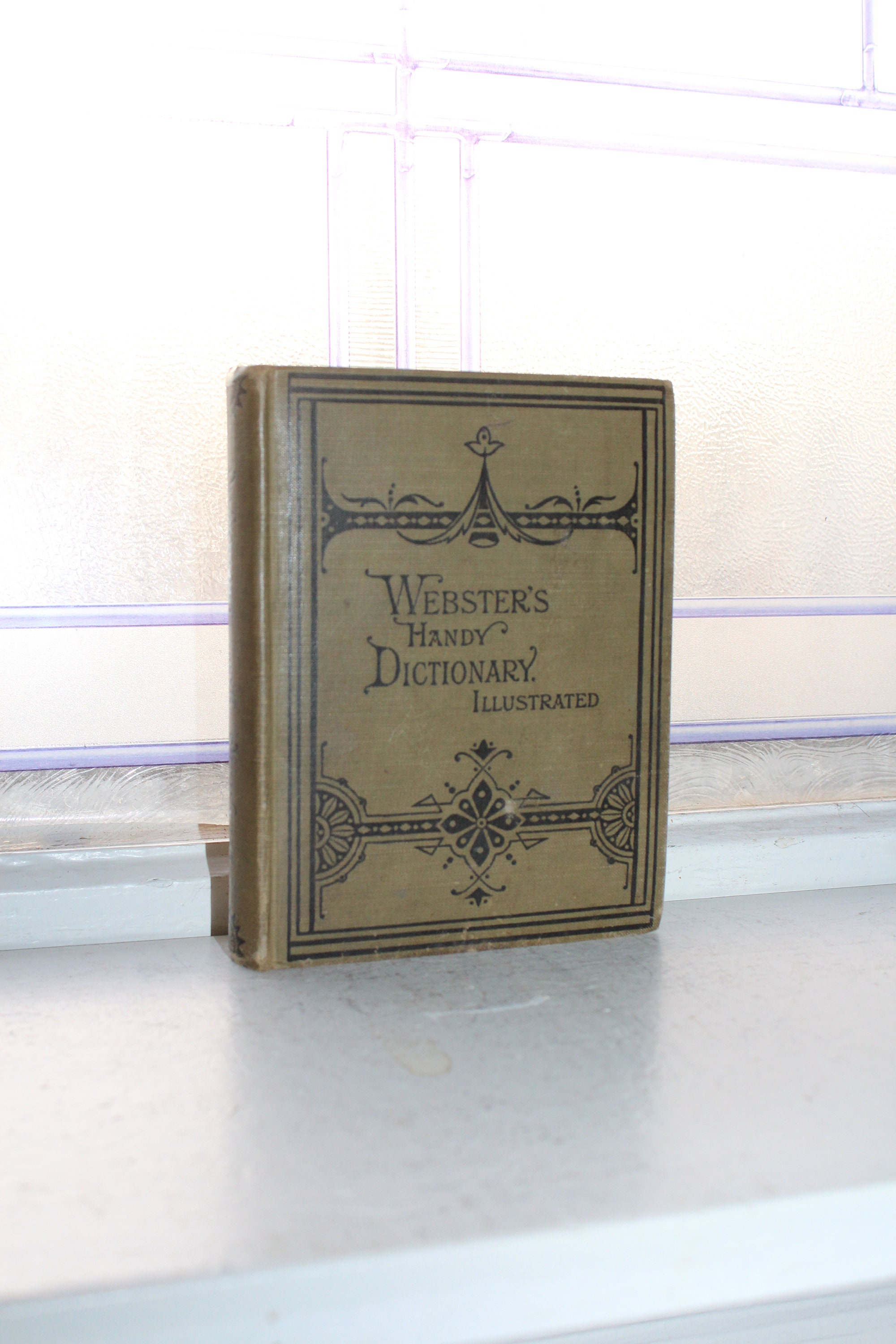 Webster's Handy Dictionary Antique Circa 1877 Book