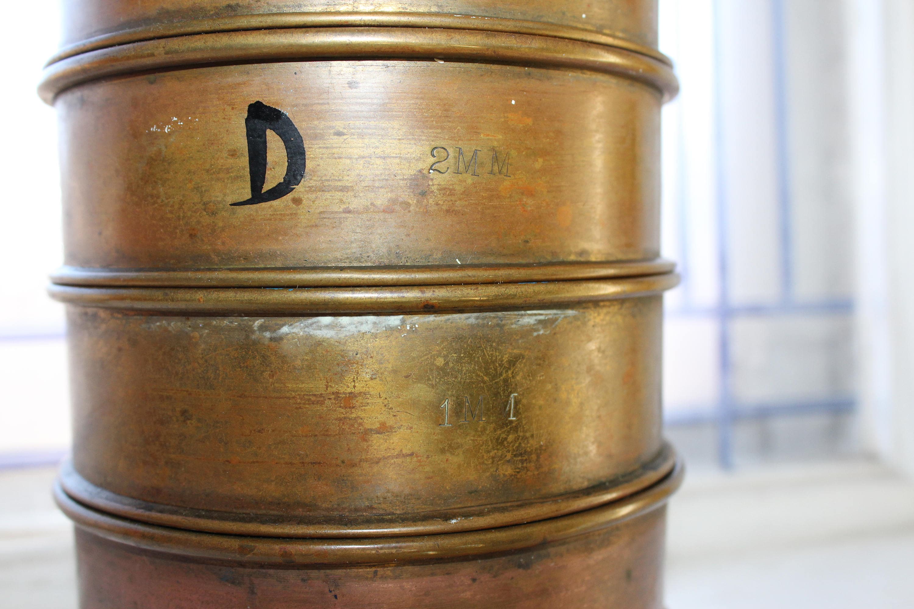 Vintage Stacking Brass Sieves Screens Central Scientific Co Chicago