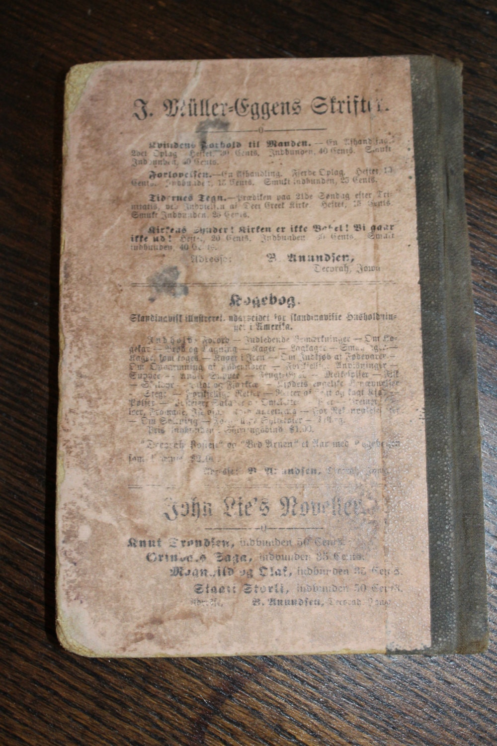 Antique 1891 Dano Norwegian Book For Doktoren Kommer by Fredrik Mohn