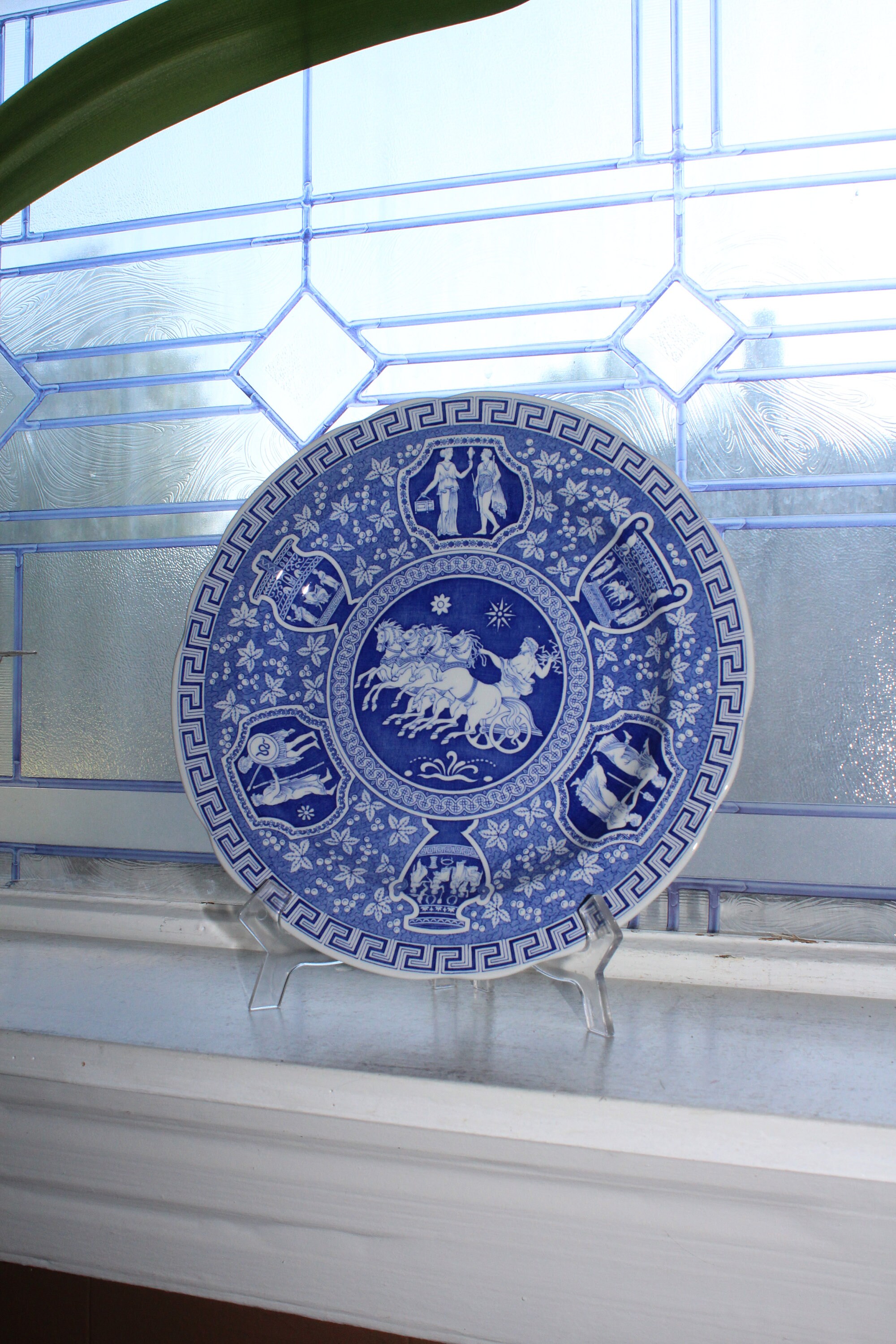 Vintage Spode Dinner Plate Blue Room Collection Greek Traditions