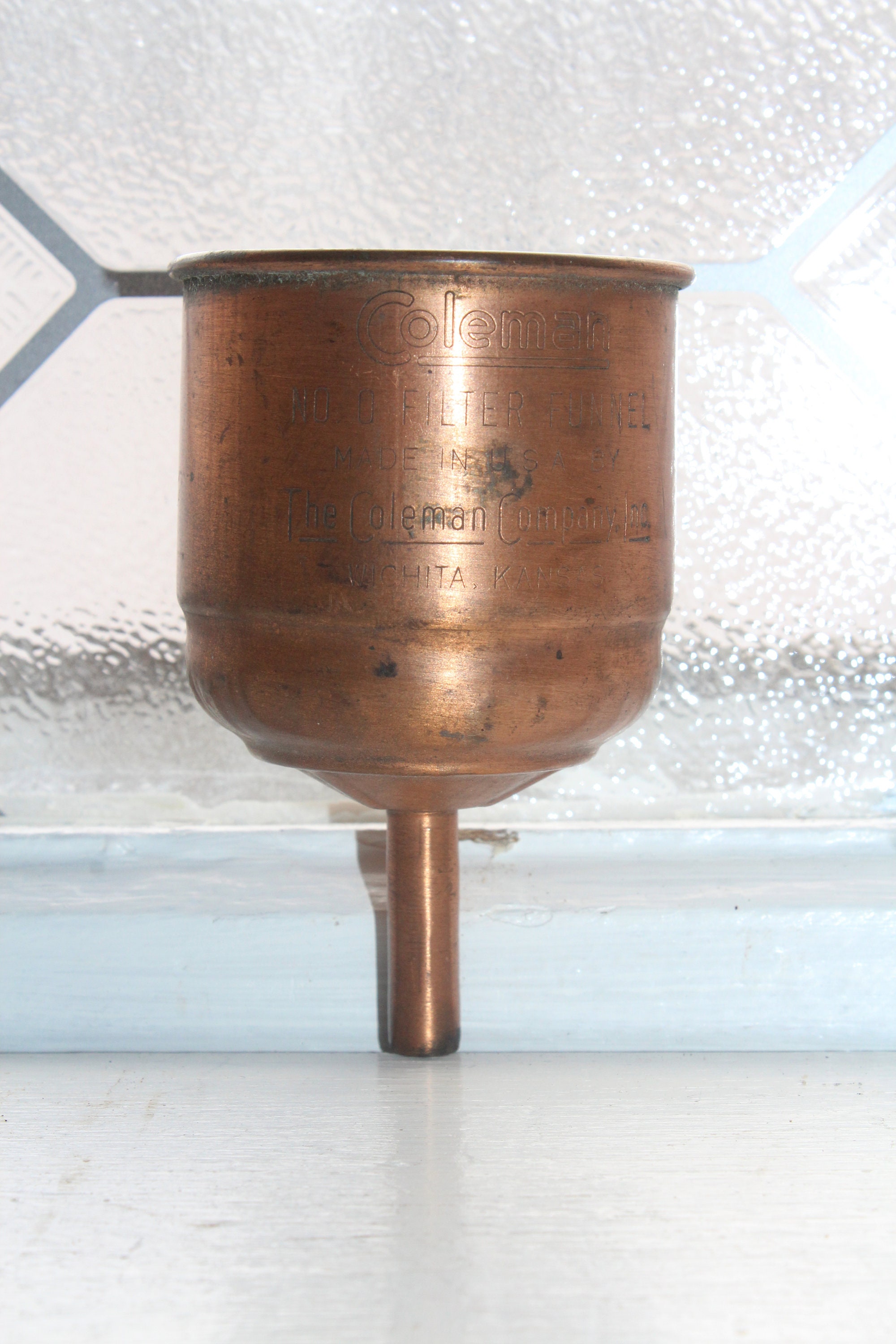 Vintage Coleman No. 0 Copper Funnel